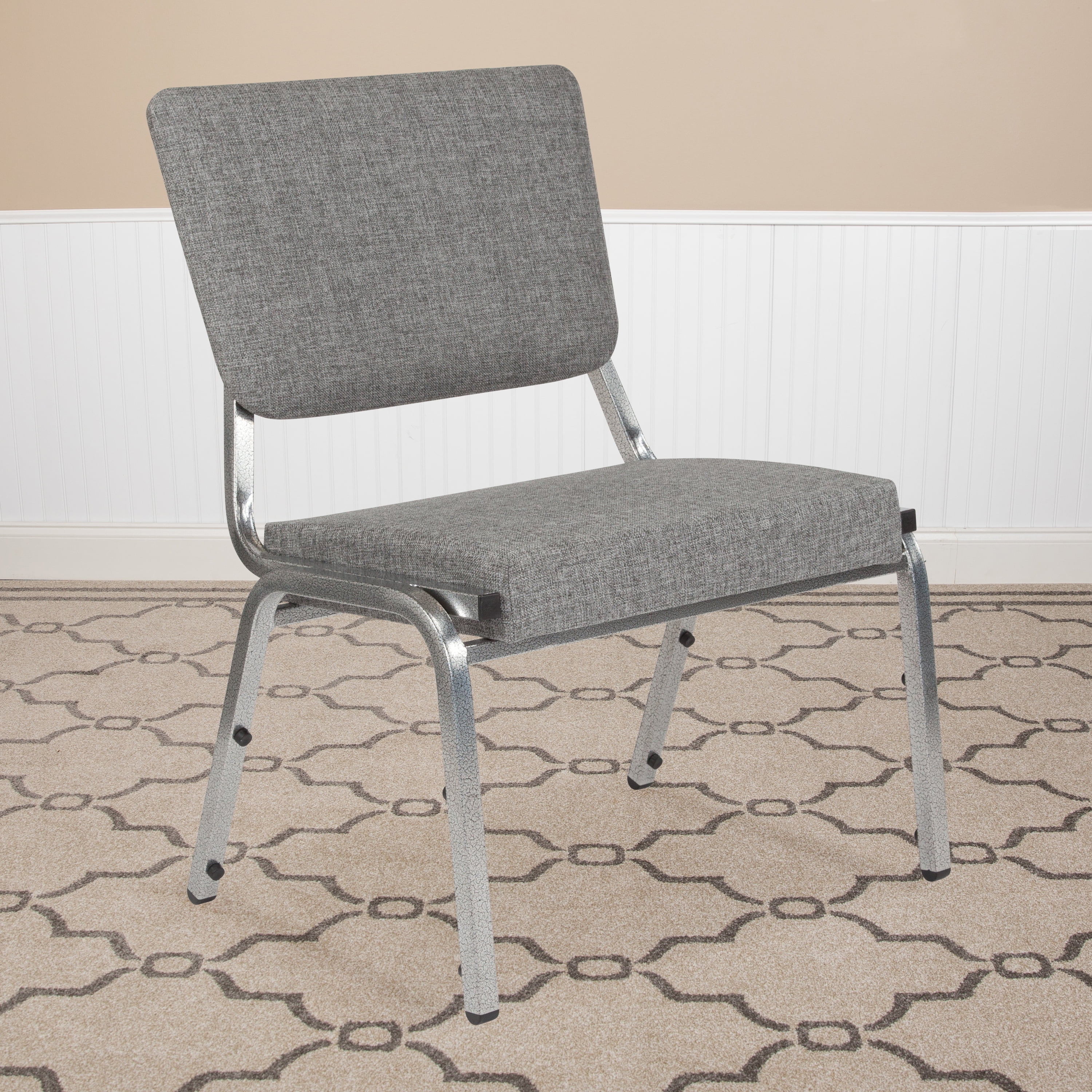 Flash Furniture 1500 lb. Rated Gray Antimicrobial Fabric Bariatric ...