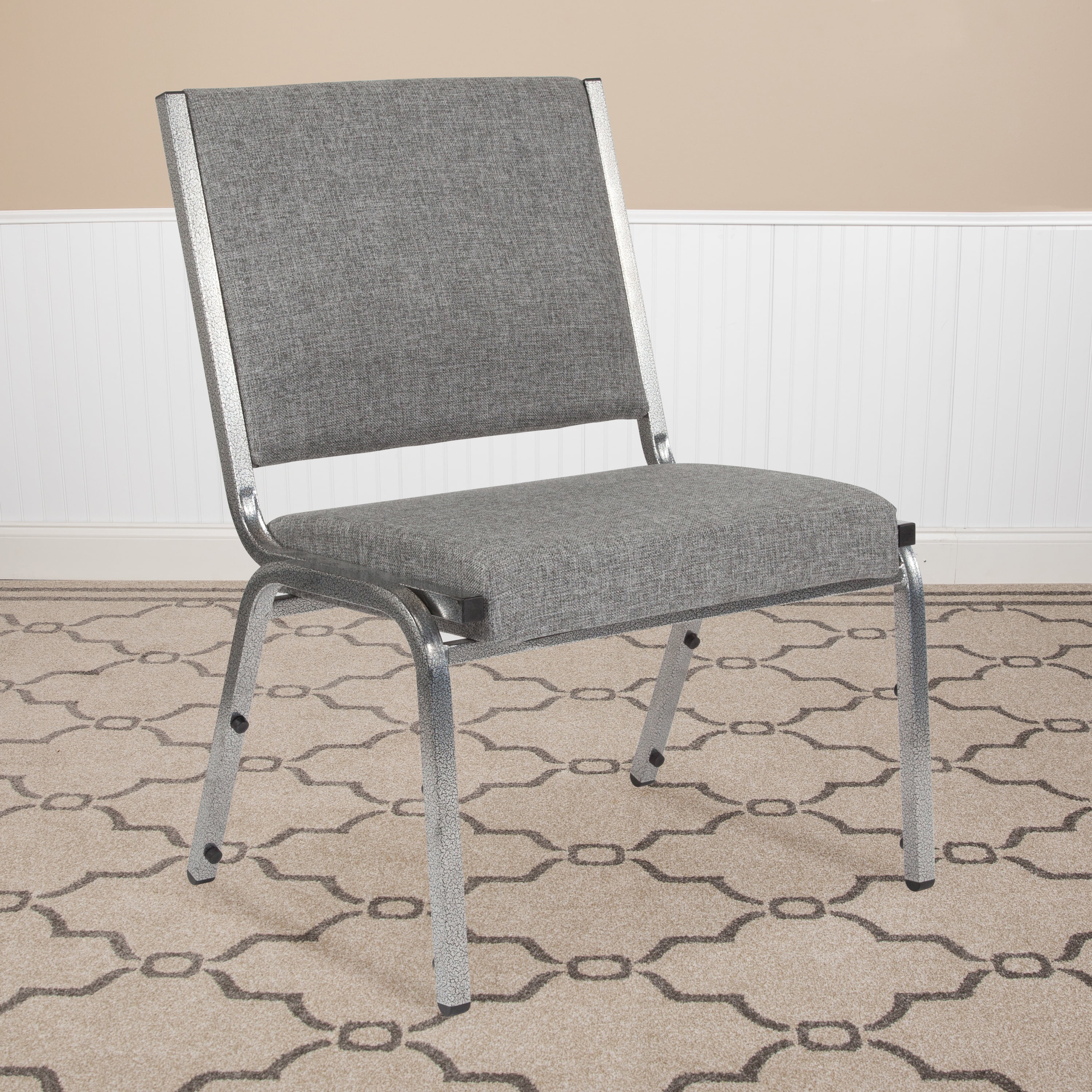 Flash Furniture 1500 lb. Rated Gray Antimicrobial Fabric Bariatric ...