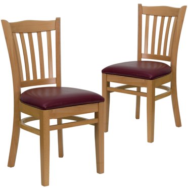 Winsome Wood Benjamin Dining Seat, 2-PC Ladder-Back Chairs Set, Walnut ...