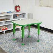 Adjustable Height Rectangular Plastic Activity Table, Red - Walmart.com