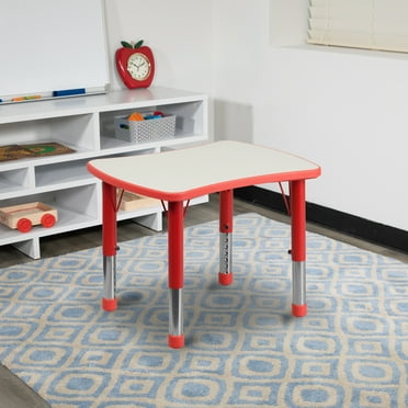 Adjustable Height Rectangular Plastic Activity Table, Green - Walmart.com
