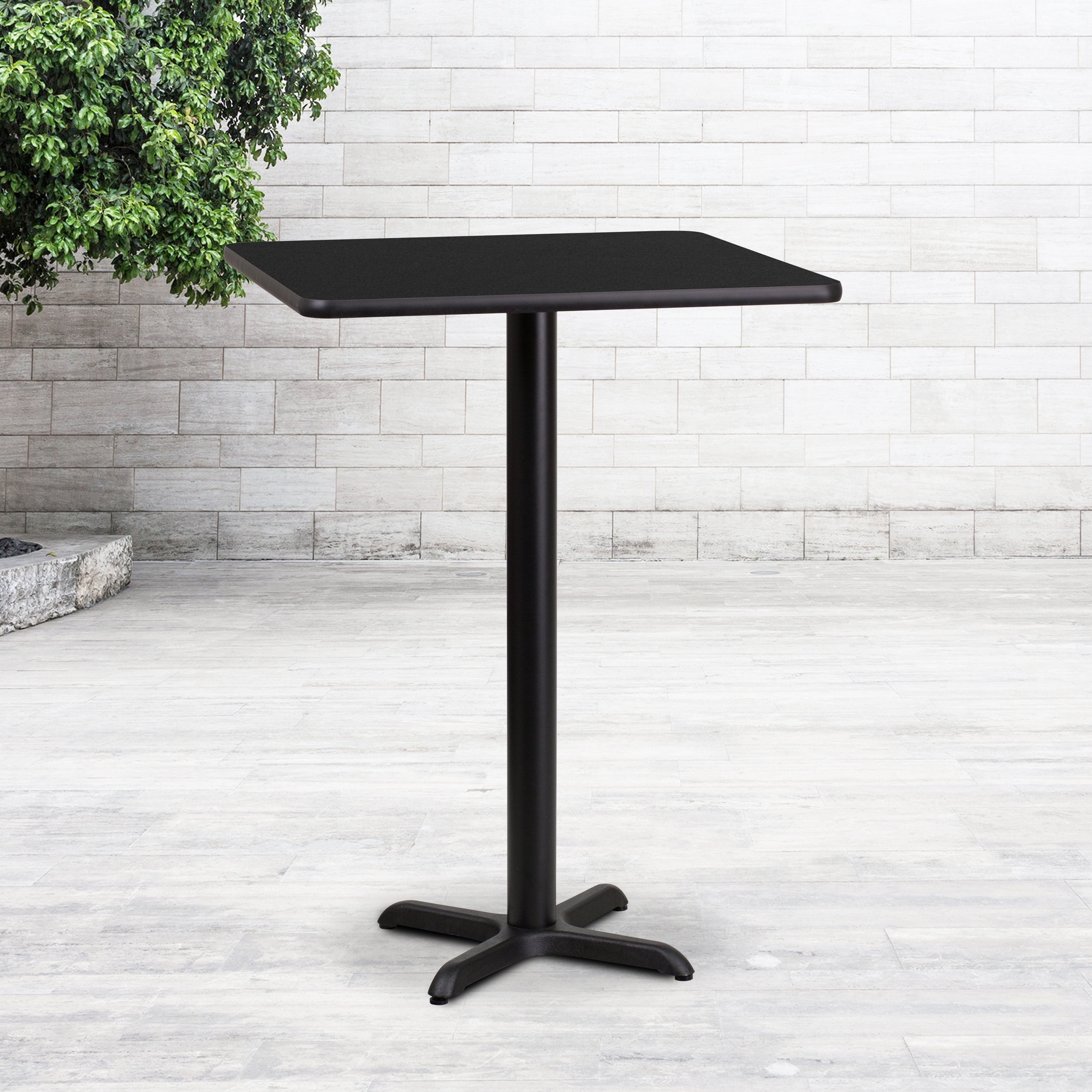 Flash Furniture 24'' Square Black Laminate Table Top with 22'' x 22 ...