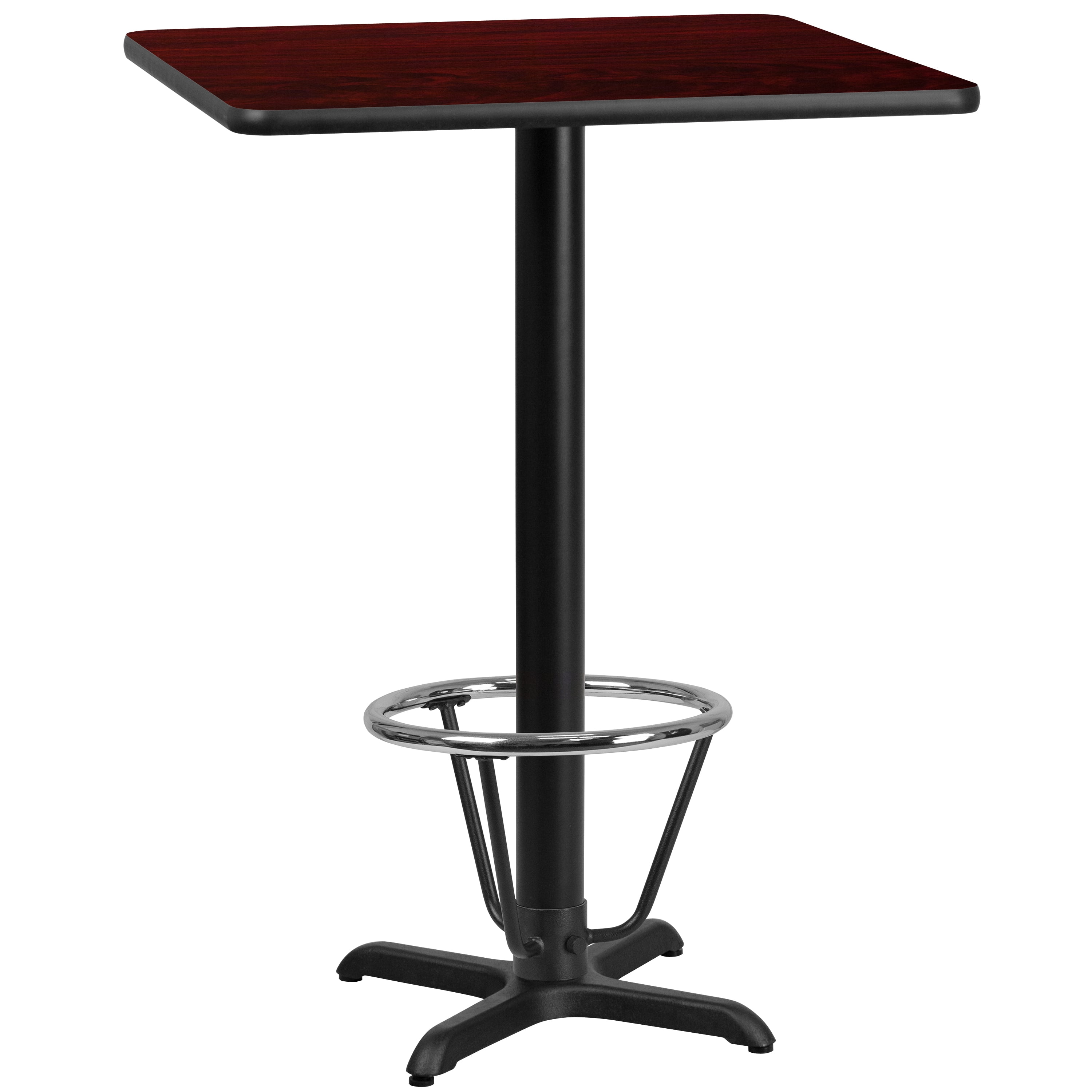 Flash Furniture 24'' Square Mahogany Laminate Table Top with 22'' x 22 ...