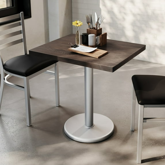 Flash Furniture 24" x 30" Solid Wood Commercial Indoor Tabletop in Dark ...