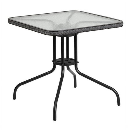 Noble House Hayden 3-Piece Outdoor Wicker/Fabric Bistro Set in ...