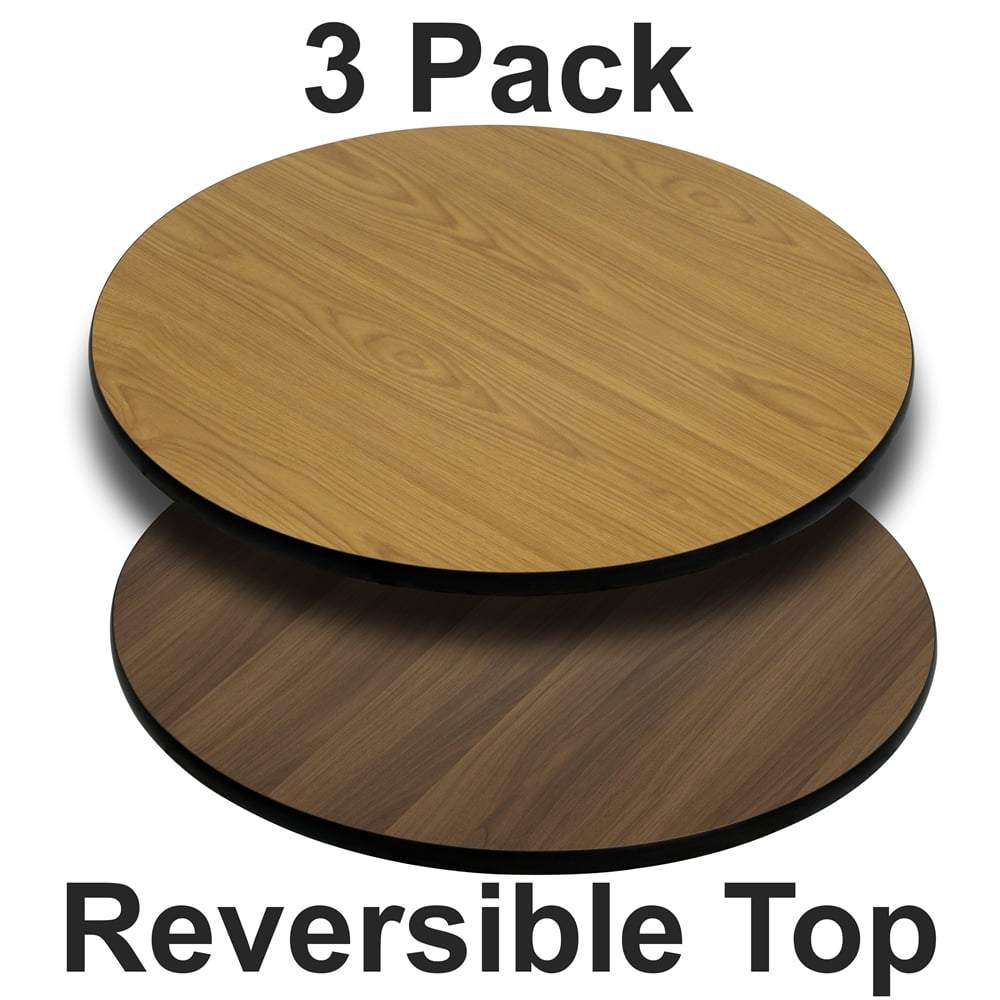 Flash Furniture 3-Pack 30" Round Table Top with Reversible Laminate Top ...
