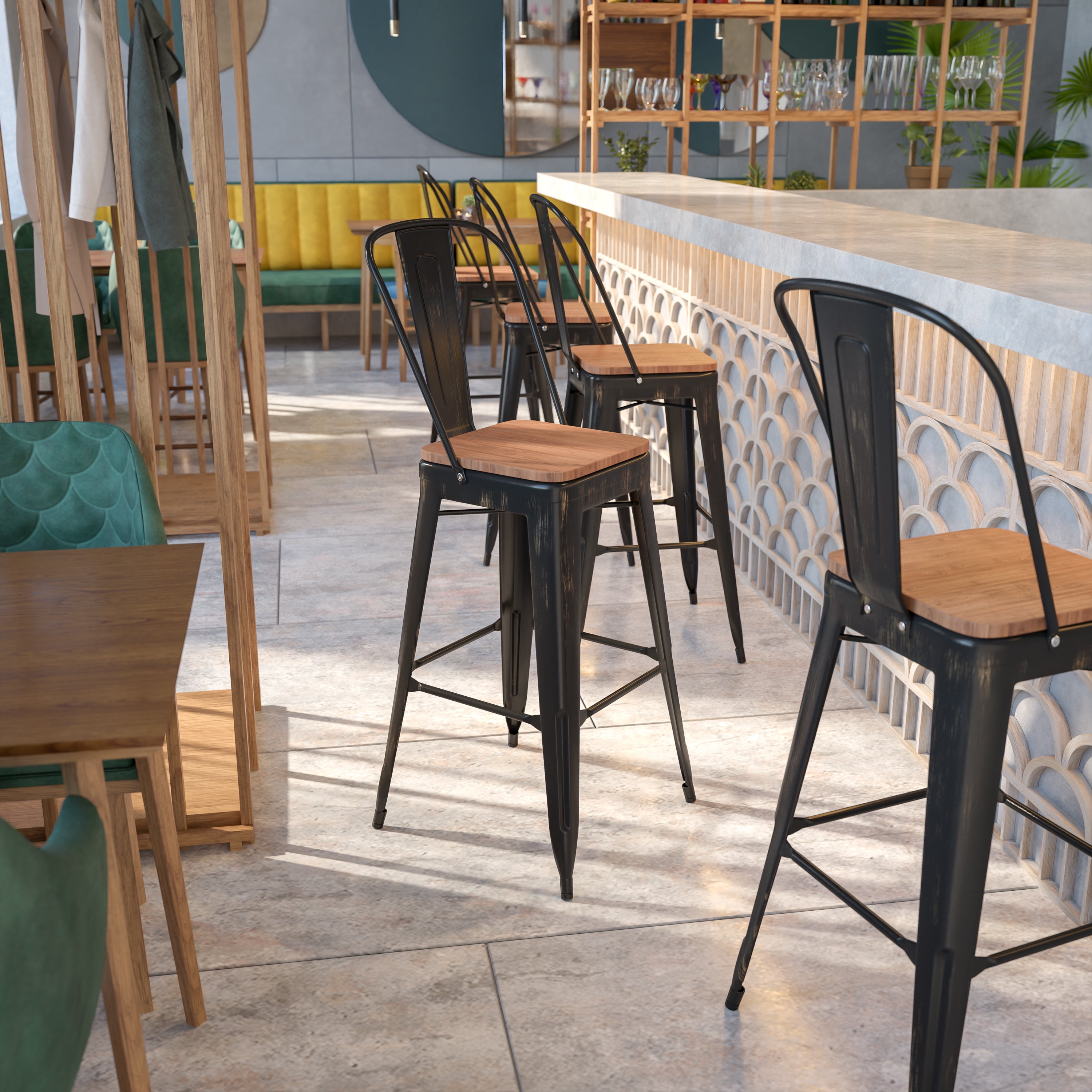Antique gold bar stools store