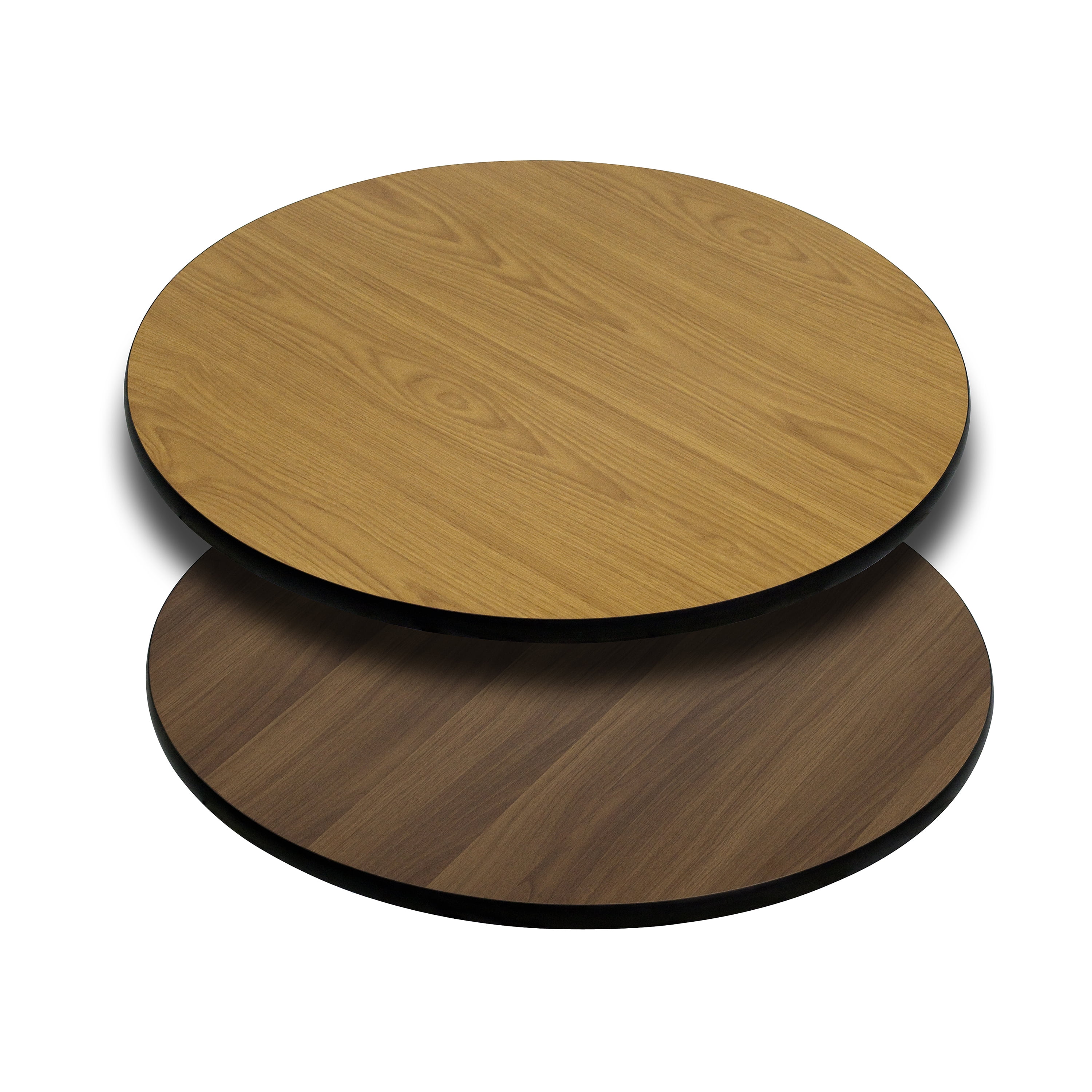 Flash Furniture 30'' Round Table Top with Natural or Walnut Reversible ...