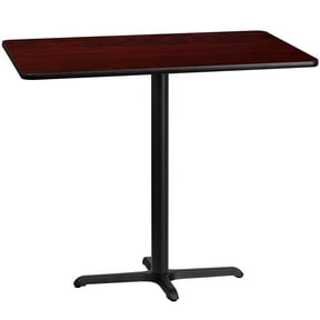 Folding Table, 48"x24"x29", Mahogany - Walmart.com