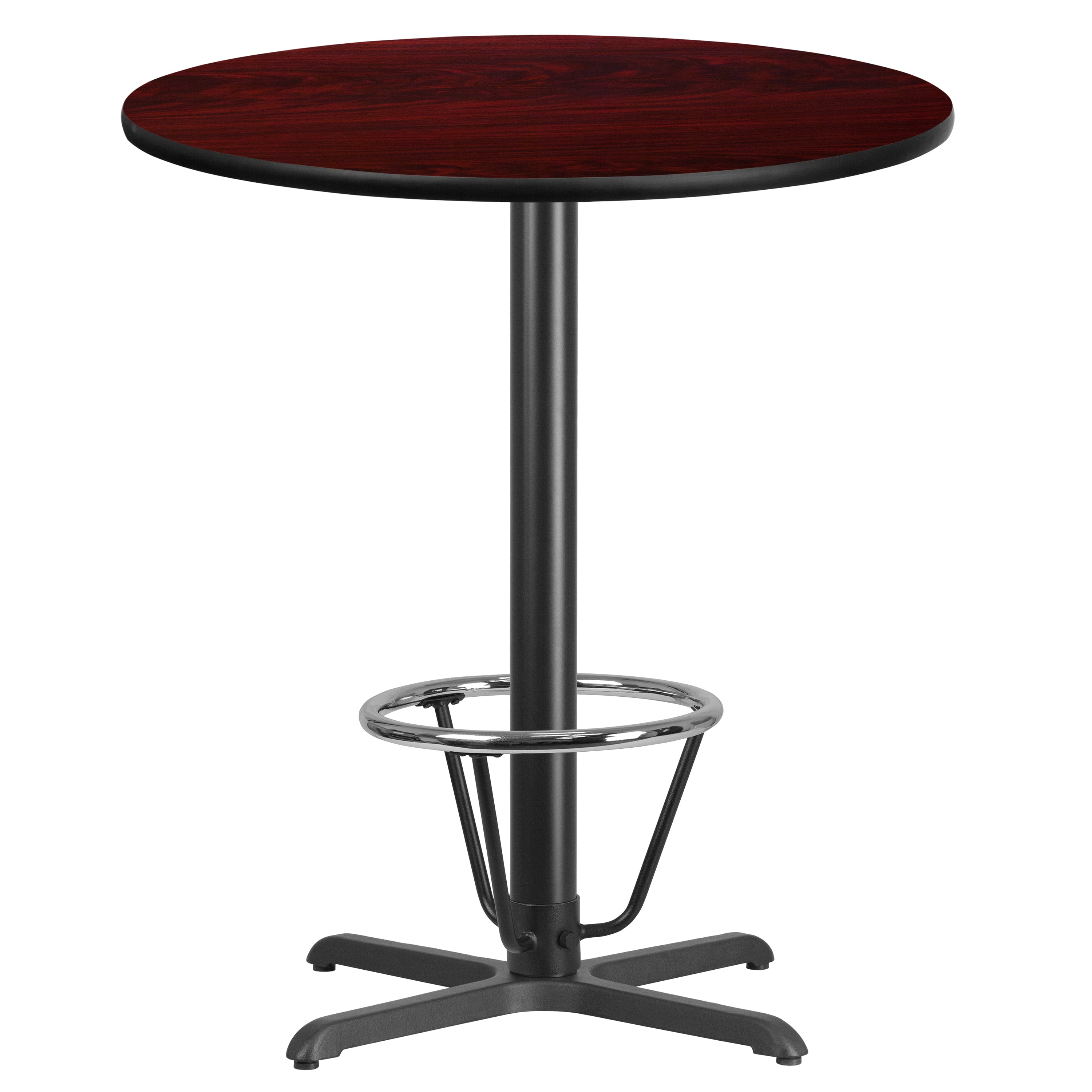 Flash Furniture 36'' Round Mahogany Laminate Table Top with 30'' x 30 ...