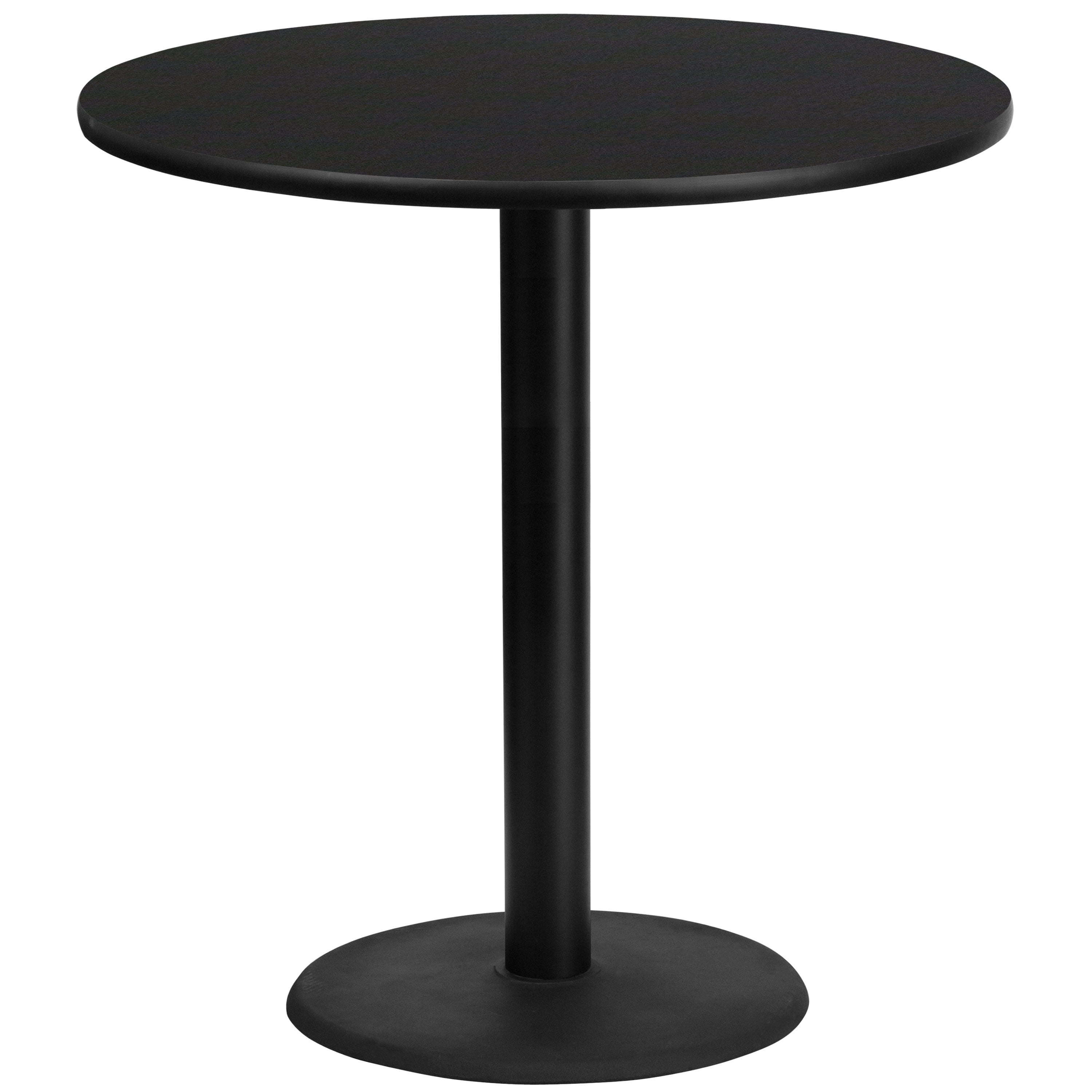 Flash Furniture 42'' Round Black Laminate Table Top with 24'' Round Bar ...