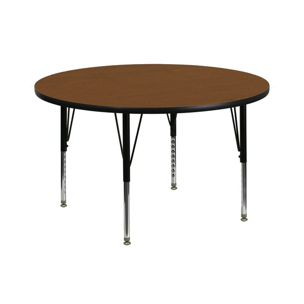 Flash Furniture 42'' Round Oak HP Laminate Activity Table - Height ...