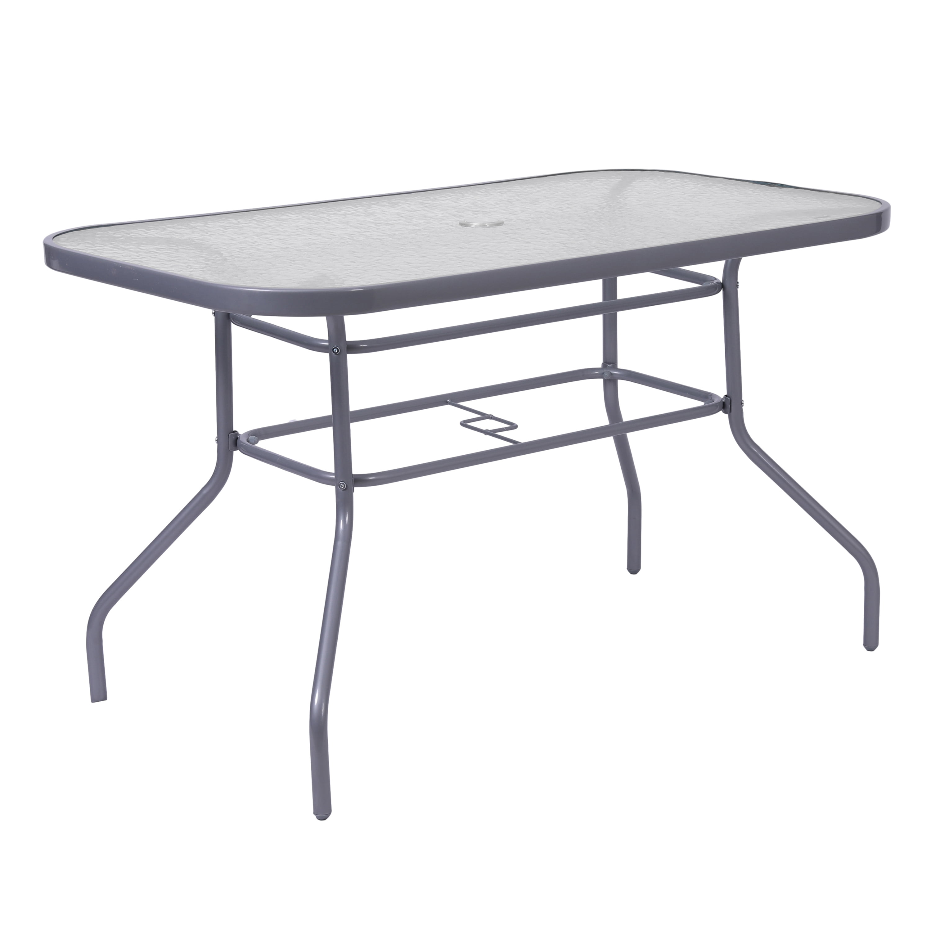 Flash Furniture Outdoor Commercial Grade Patio Table, Tempered Glass ...