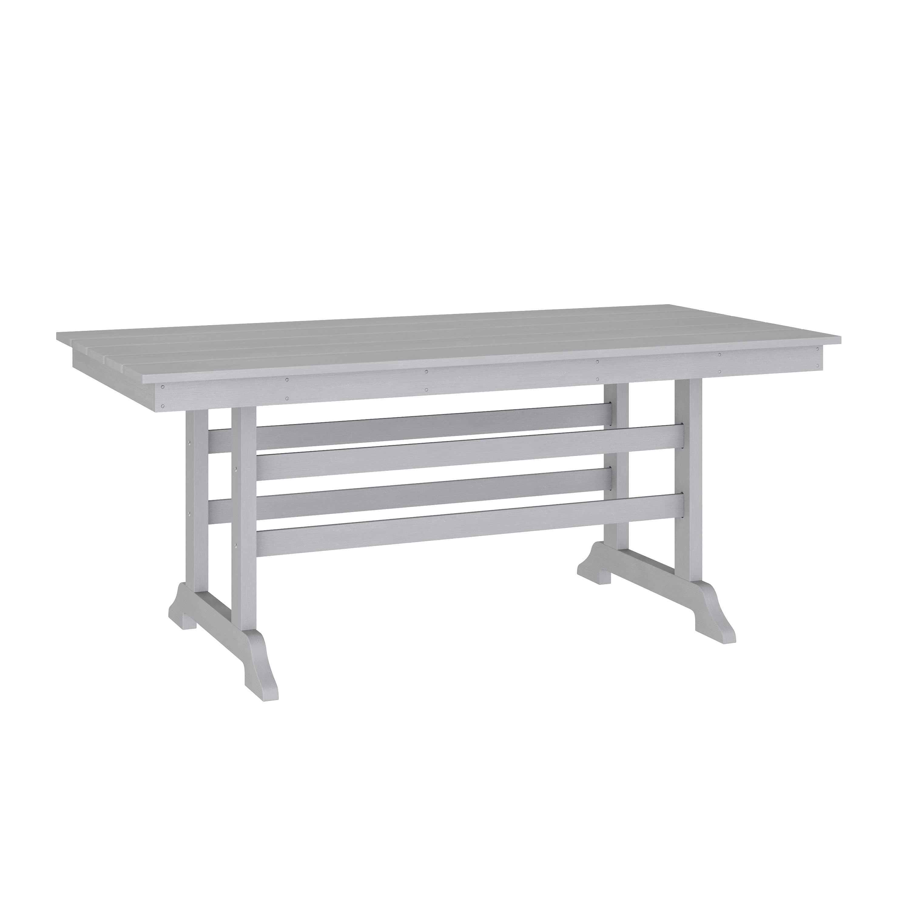 Flash Furniture 72" Polyethylene Easy Assembly Outdoor Dining Table ...
