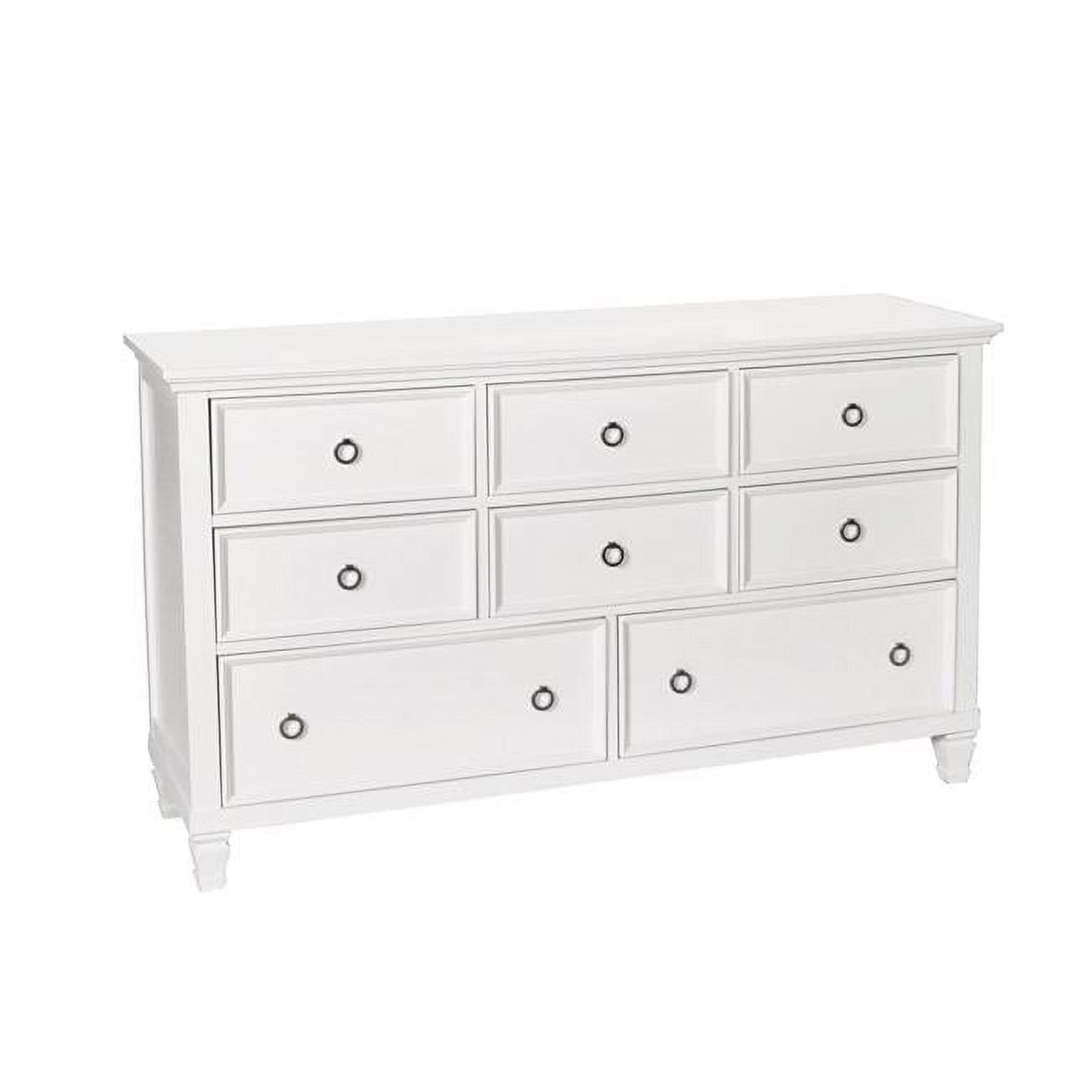 Flash Furniture 8 Drawer Wooden Dresser with Ring Pulls and Tapered ...