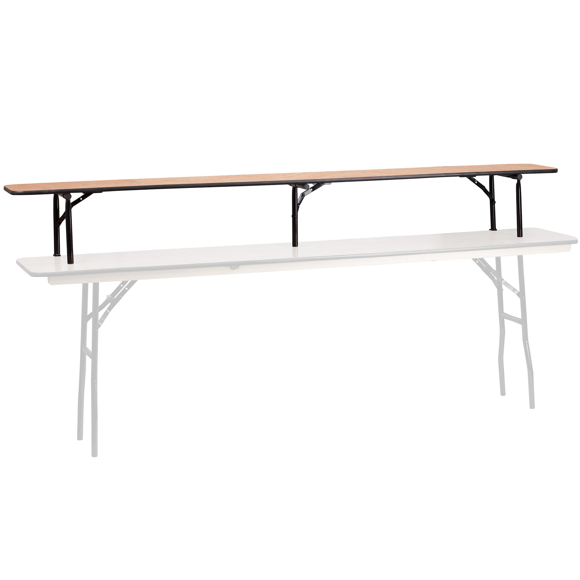 Flash Furniture 96'' x 12'' x 12'' Bar Top Riser with Black Legs ...