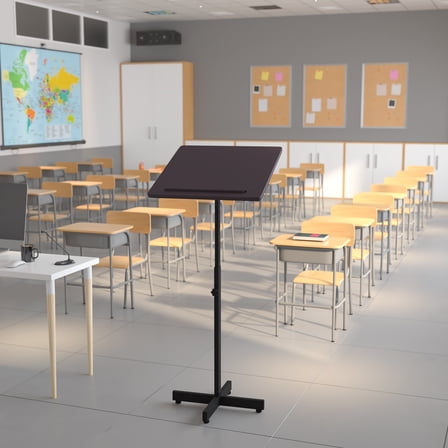 Floor Standing Lectern Presentation Podium Stand, Height Adjustable ...
