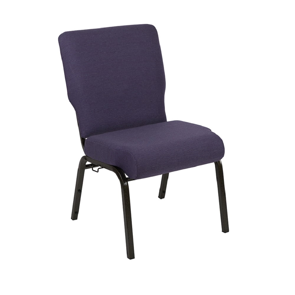 Flash Furniture Advantage 20.5" Fabric Church Chair in Purple with Book ...