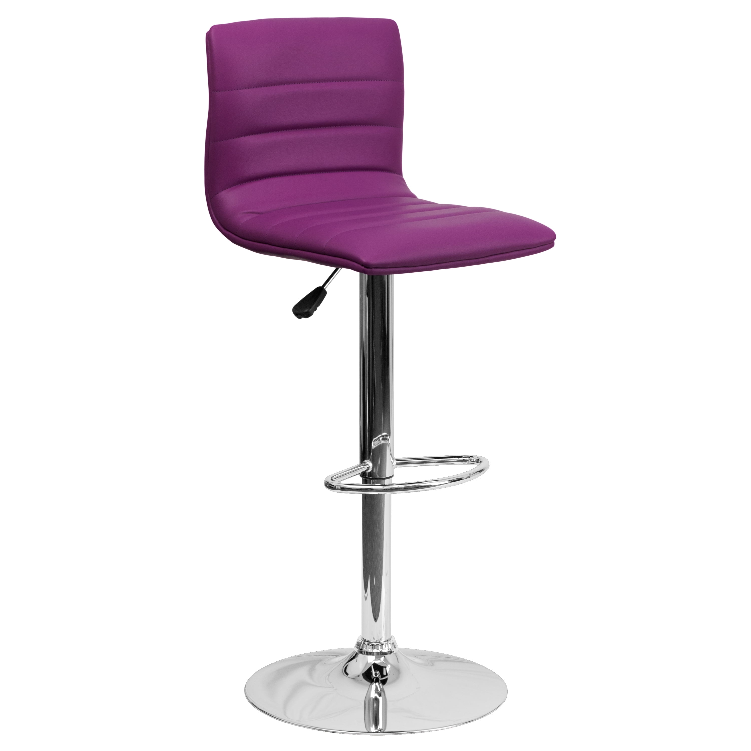 Flash Furniture Betsy Modern Purple Vinyl Adjustable Bar Stool with ...