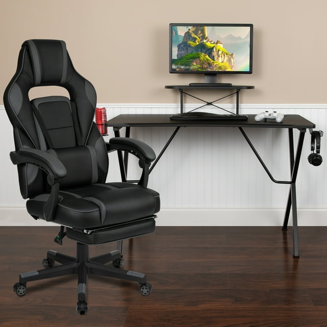 Flash Furniture Black Gaming Desk with Cup Holder/Headphone Hook ...