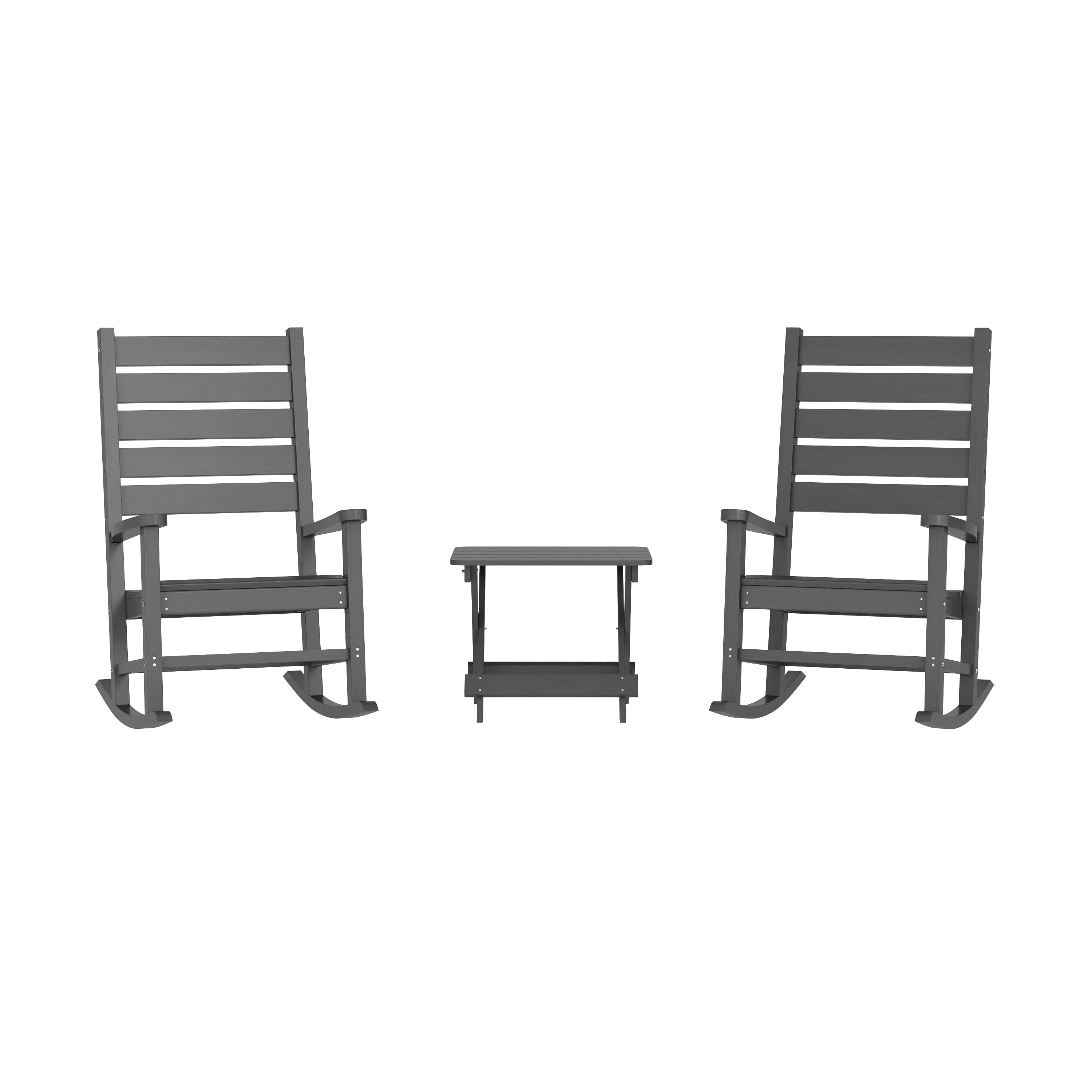 Flash Furniture Commercial Grade 3-Piece Indoor/Outdoor Set with 2 ...