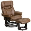 BenchMaster Newport Taupe Faux Leather Recliner Chair with Pushback ...