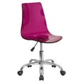 Flash Furniture Contemporary Transparent Acrylic Task Chair with Chrome ...