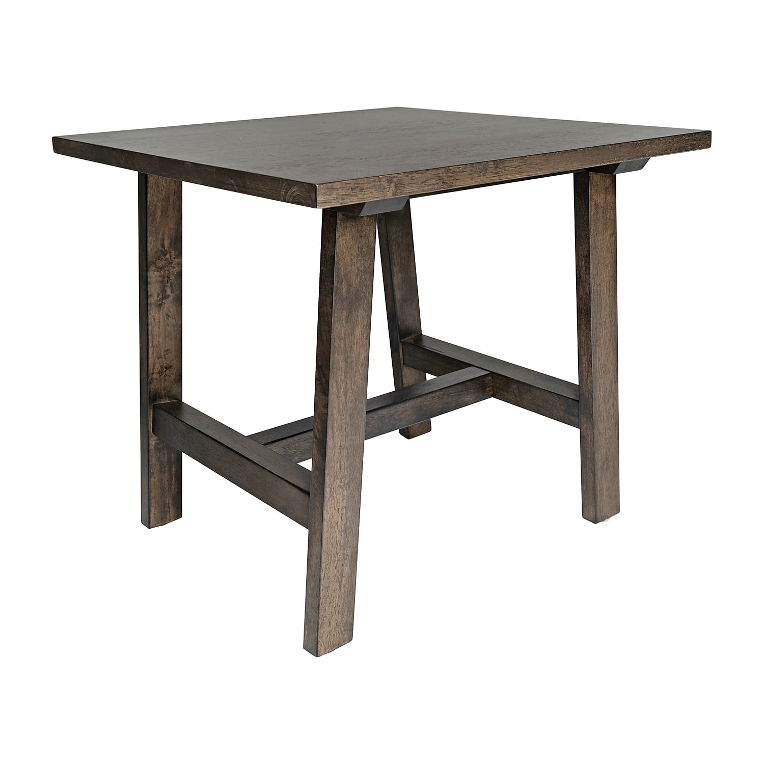 Flash Furniture Eli 21.75" x 21.75" Trestle Style Farmhouse End Table Dark Gray (LFS4005DKGRY ...