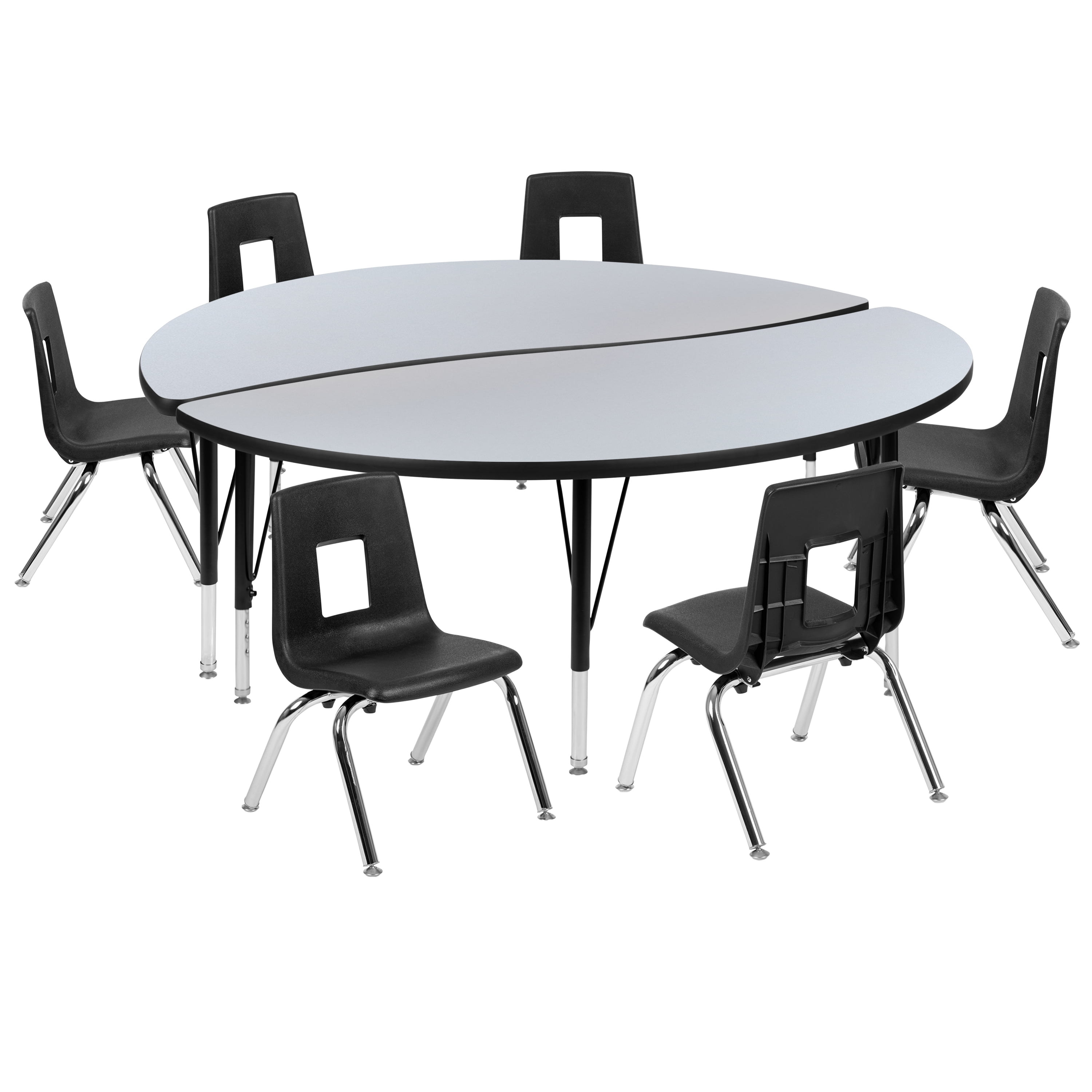 Flash Furniture Emmy 60" Circle Wave Flexible Laminate Activity Table ...