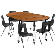 Flash Furniture Emmy Mobile 60" Circle Wave Flexible Laminate Activity ...