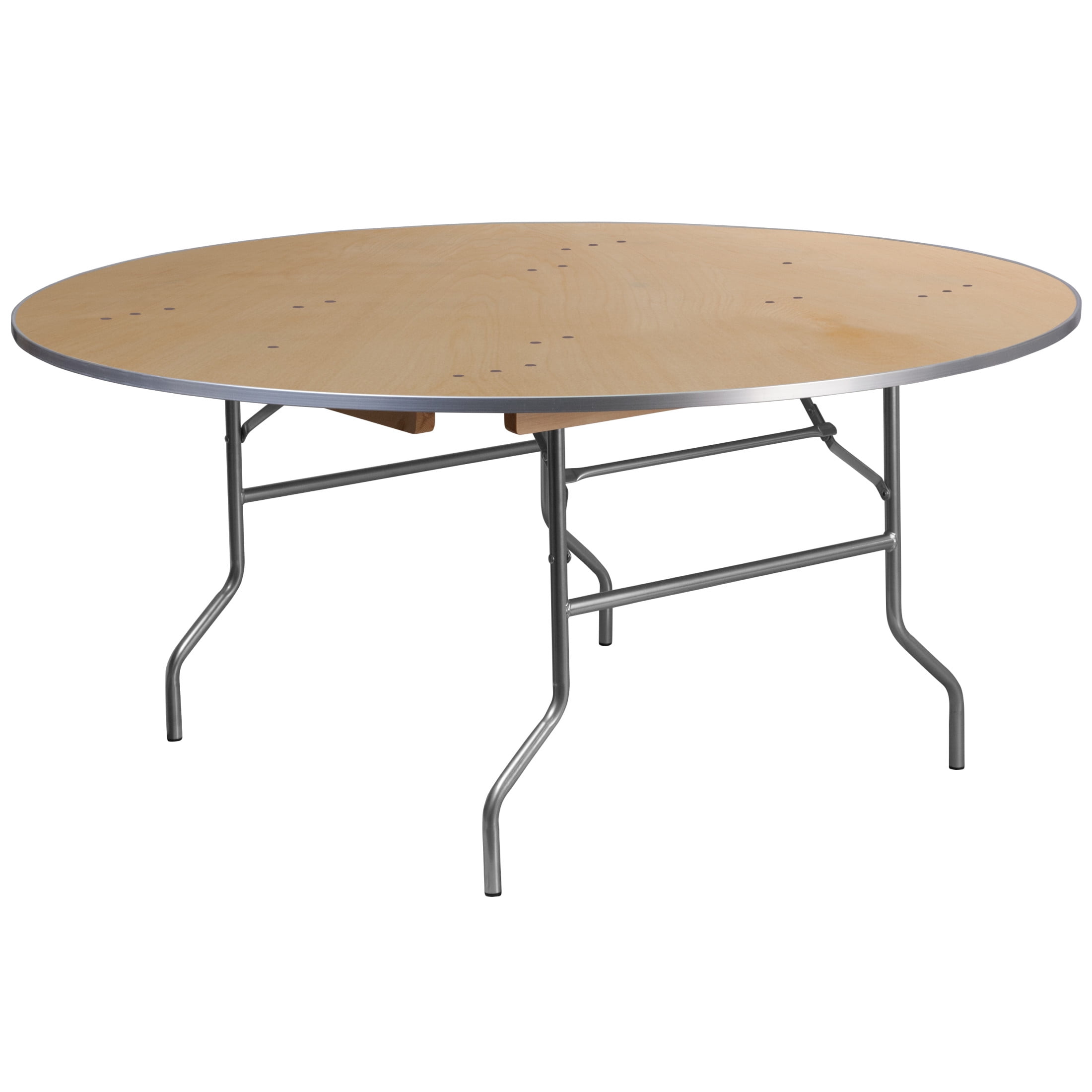 Flash Furniture Fielder 5.5-Foot Round HEAVY DUTY Birchwood Folding ...