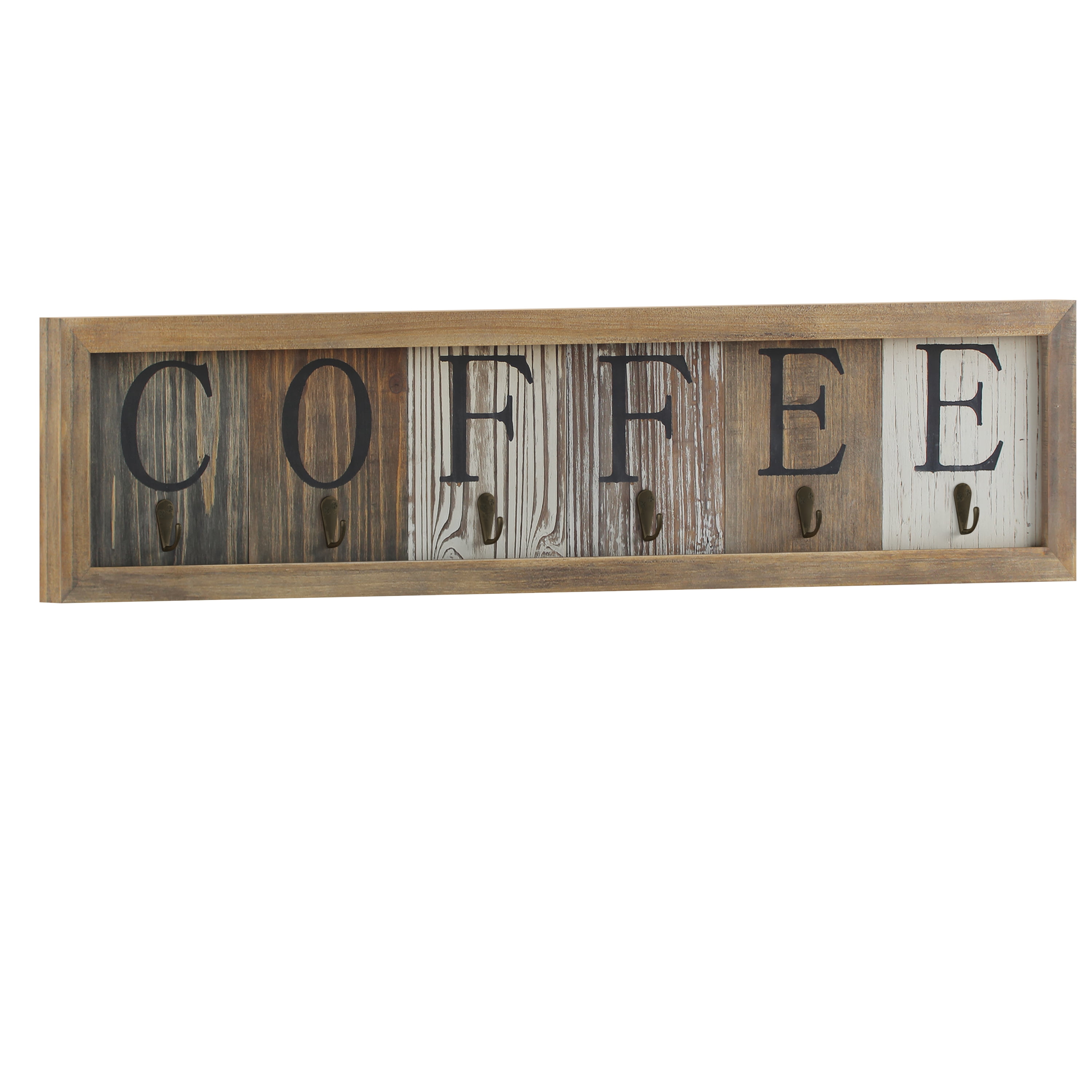 Flash Furniture Folston Collection 31.5" x 7.25" Rustic Brown Metal Mug ...