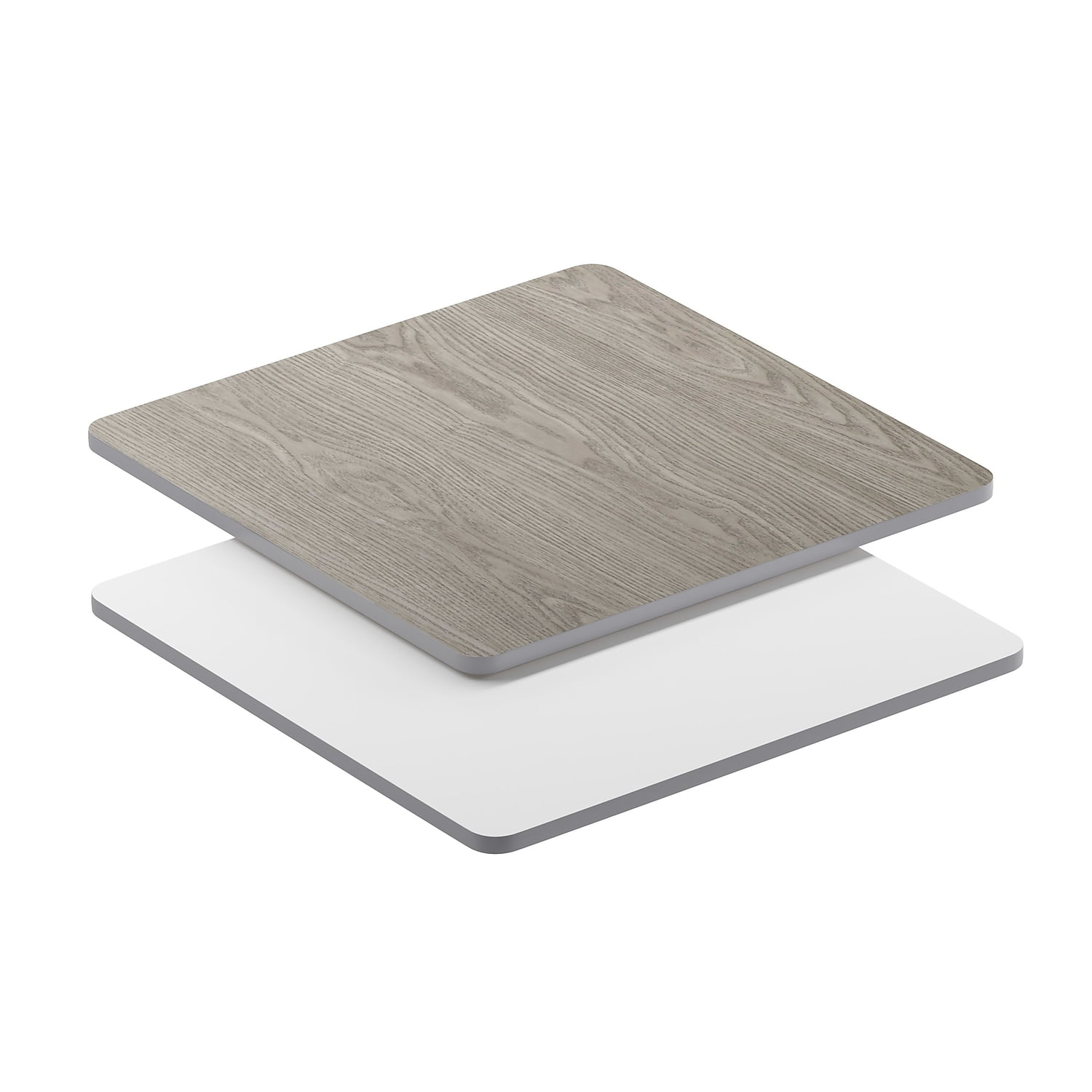 Flash Furniture Glenbrook 36" Square Reversible Table Top, White/Gray ...