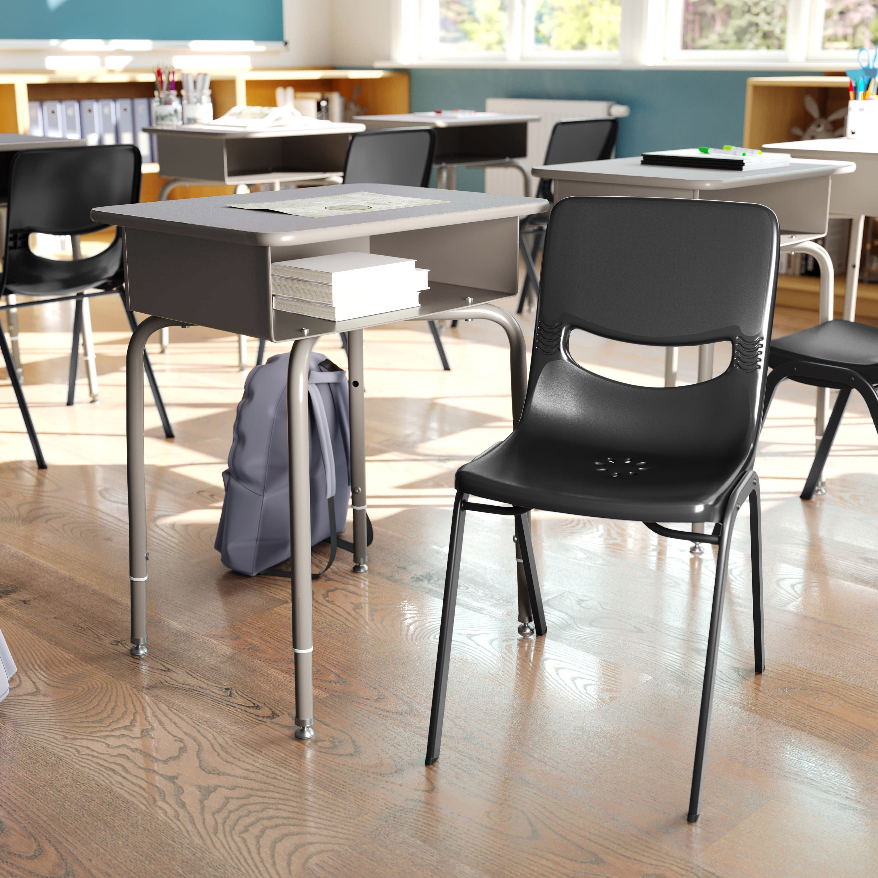 Flash Furniture HERCULES 24"W Student Desk w/ Classroom Stack Chair ...