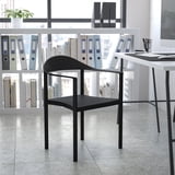 Flash Furniture HERCULES Series 1000 lb. Capacity Black Plastic Cafe ...