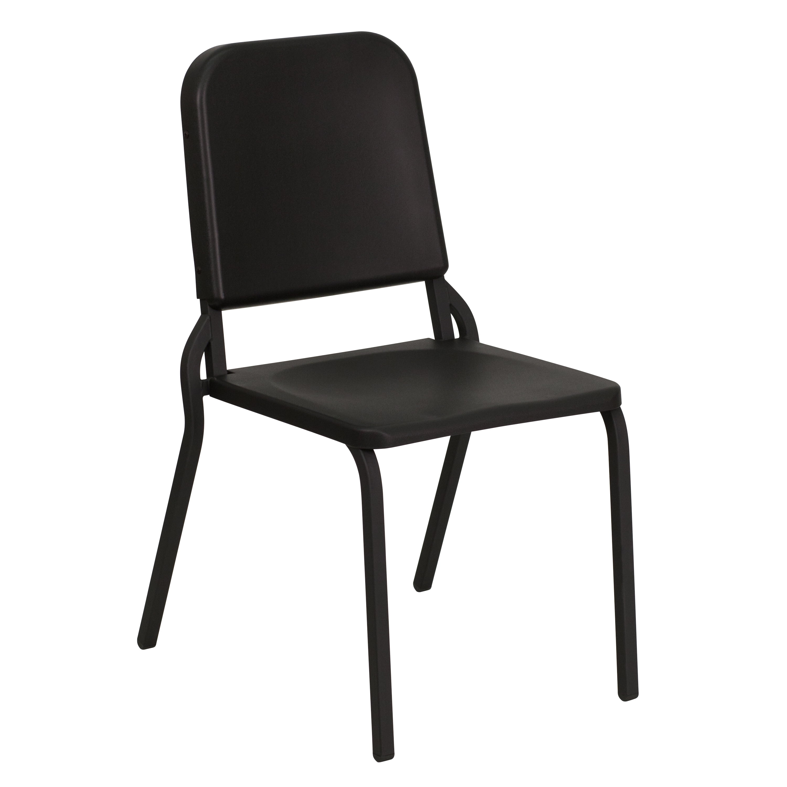Flash Furniture HERCULES Series Black High Density Stackable Melody ...