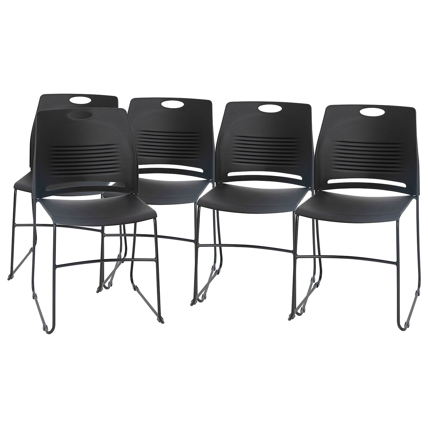 Flash Furniture HERCULES Series Plastic Stack Chairs with Sled Base and ...