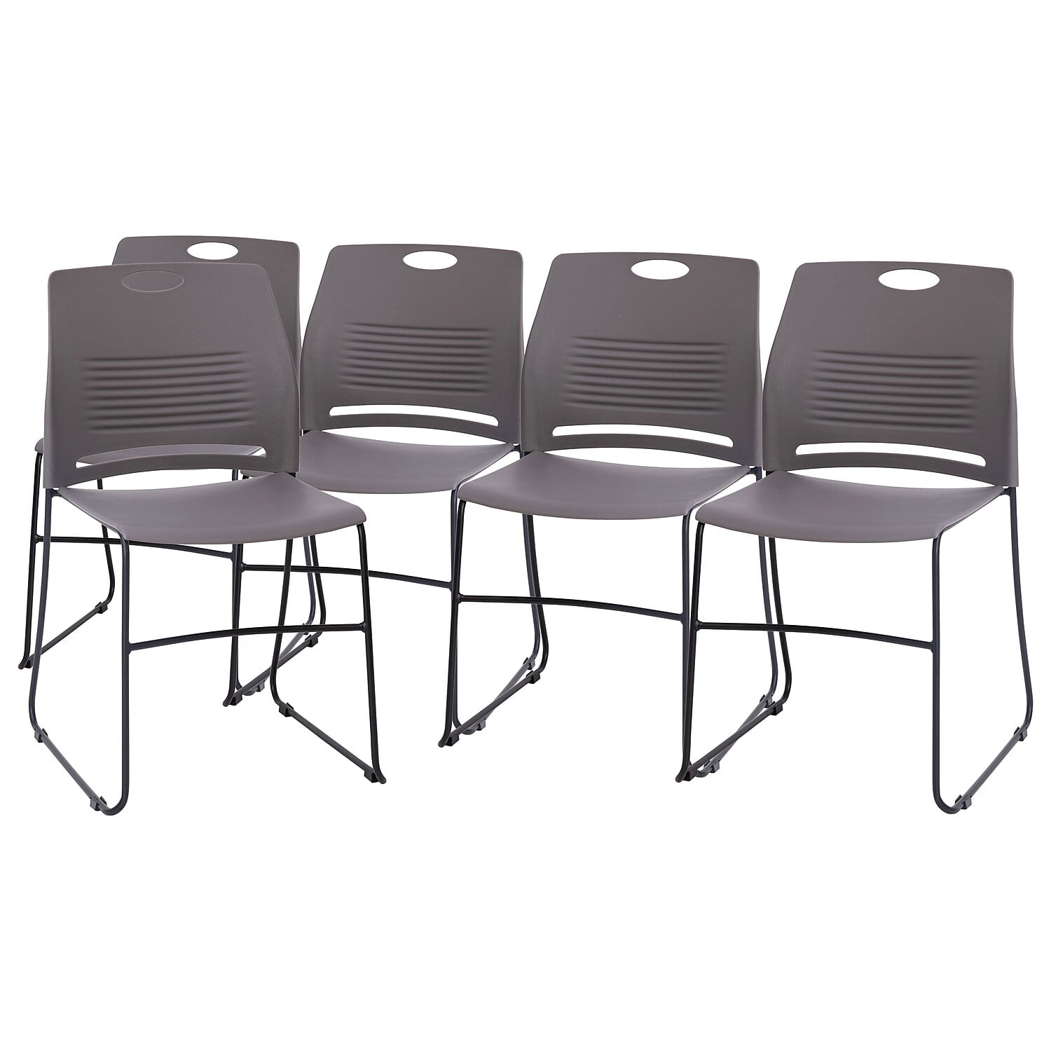 Flash Furniture HERCULES Series Plastic Stack Chairs with Sled Base and ...