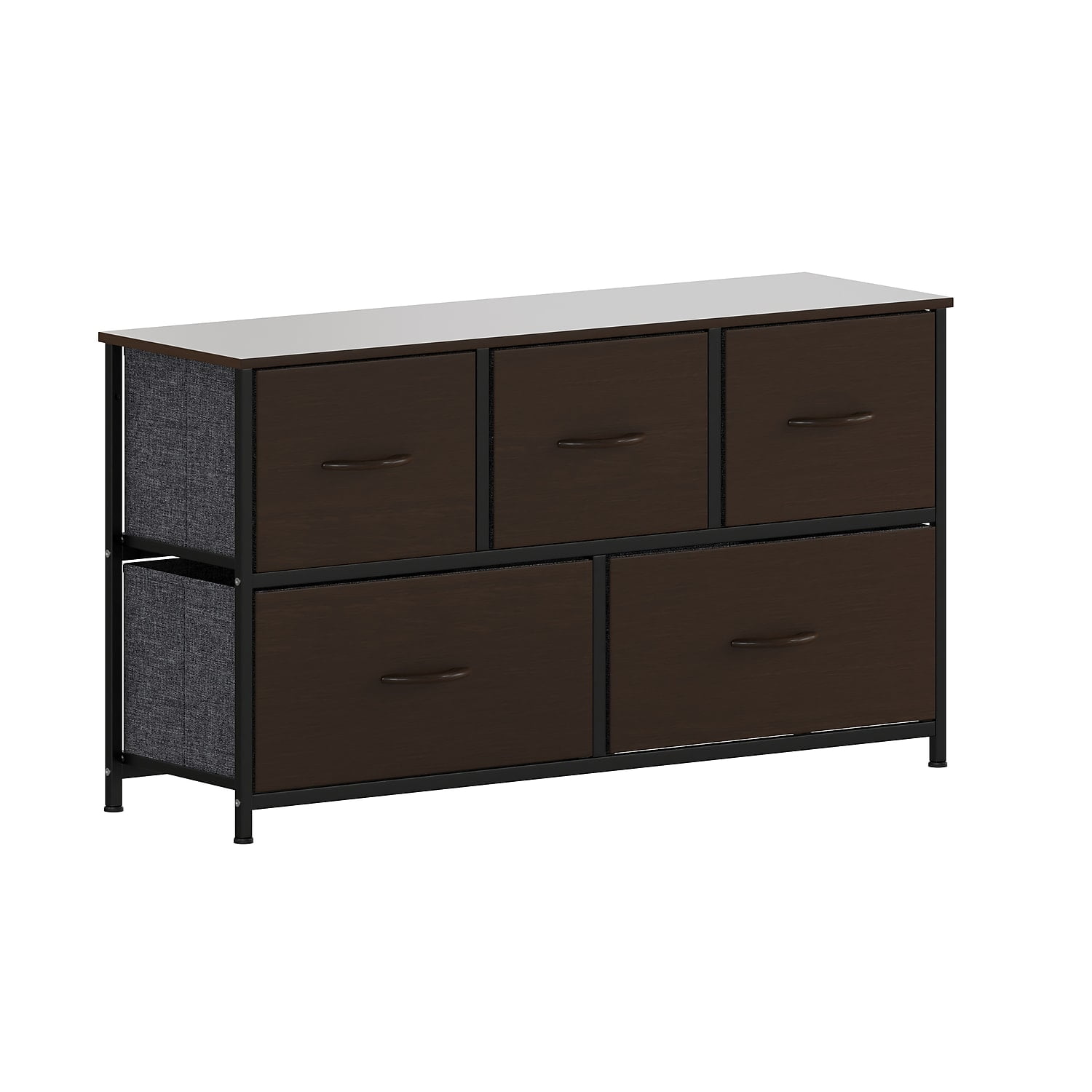Flash Furniture Harris 5 Drawers Storage Dresser with Engineered Wood ...