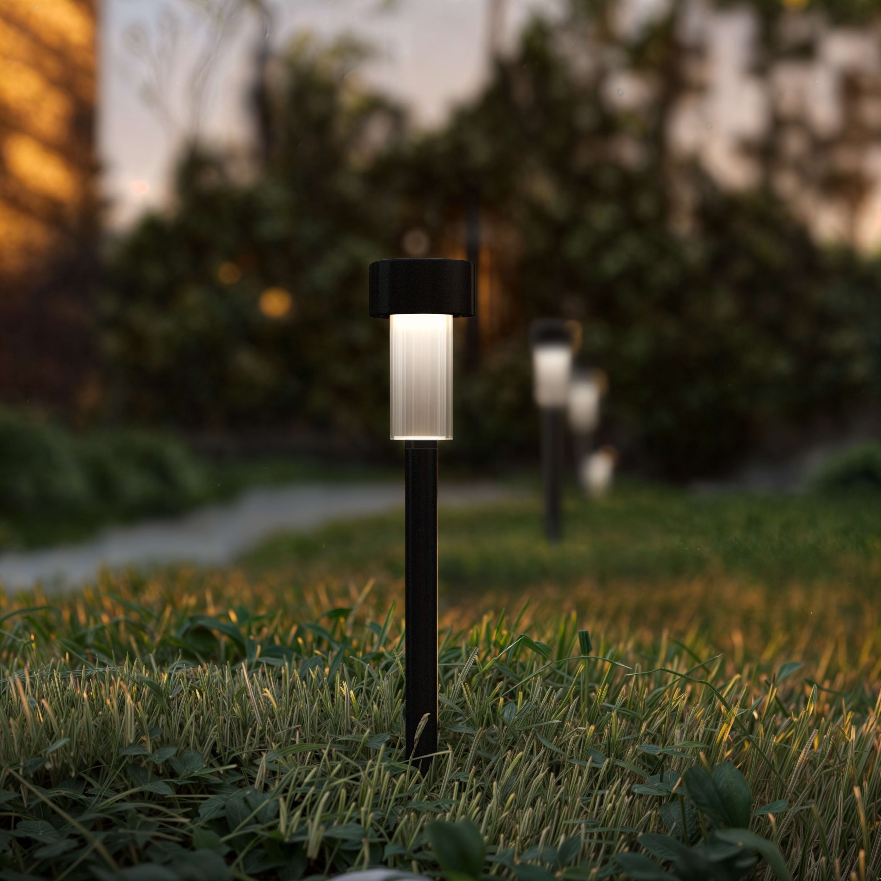 Flash Furniture Hartford LED Solar Pathway Lights Black (DNSL10412BK ...