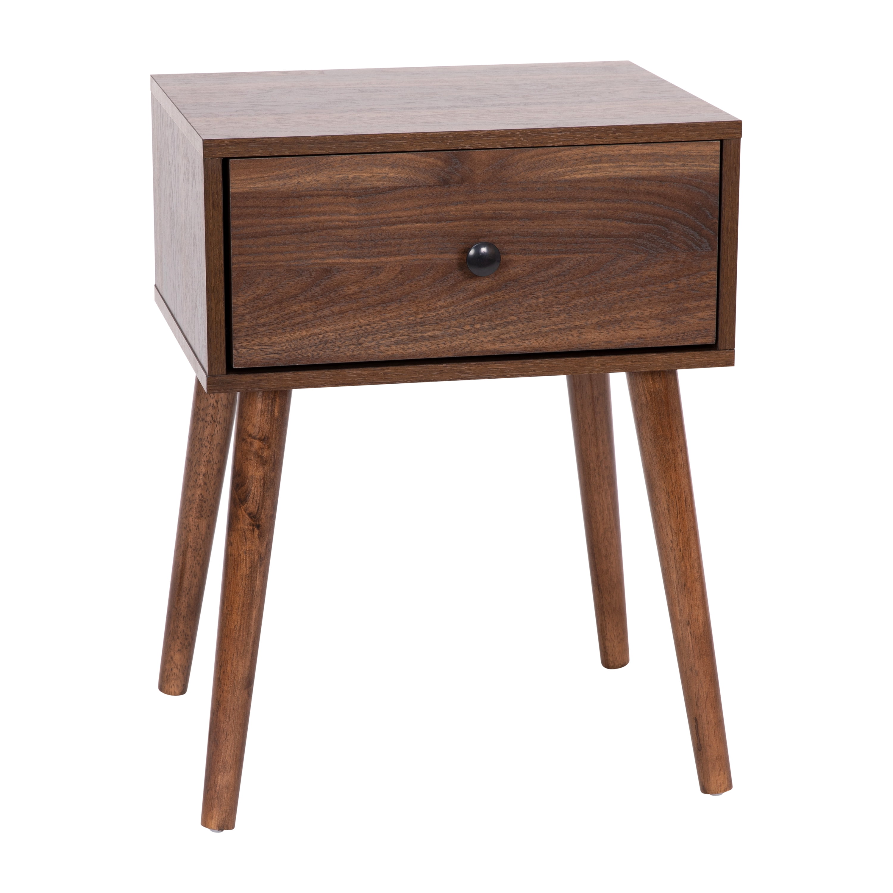 Flash Furniture Hatfield Collection Midcentury Nightstand, Dark Walnut ...