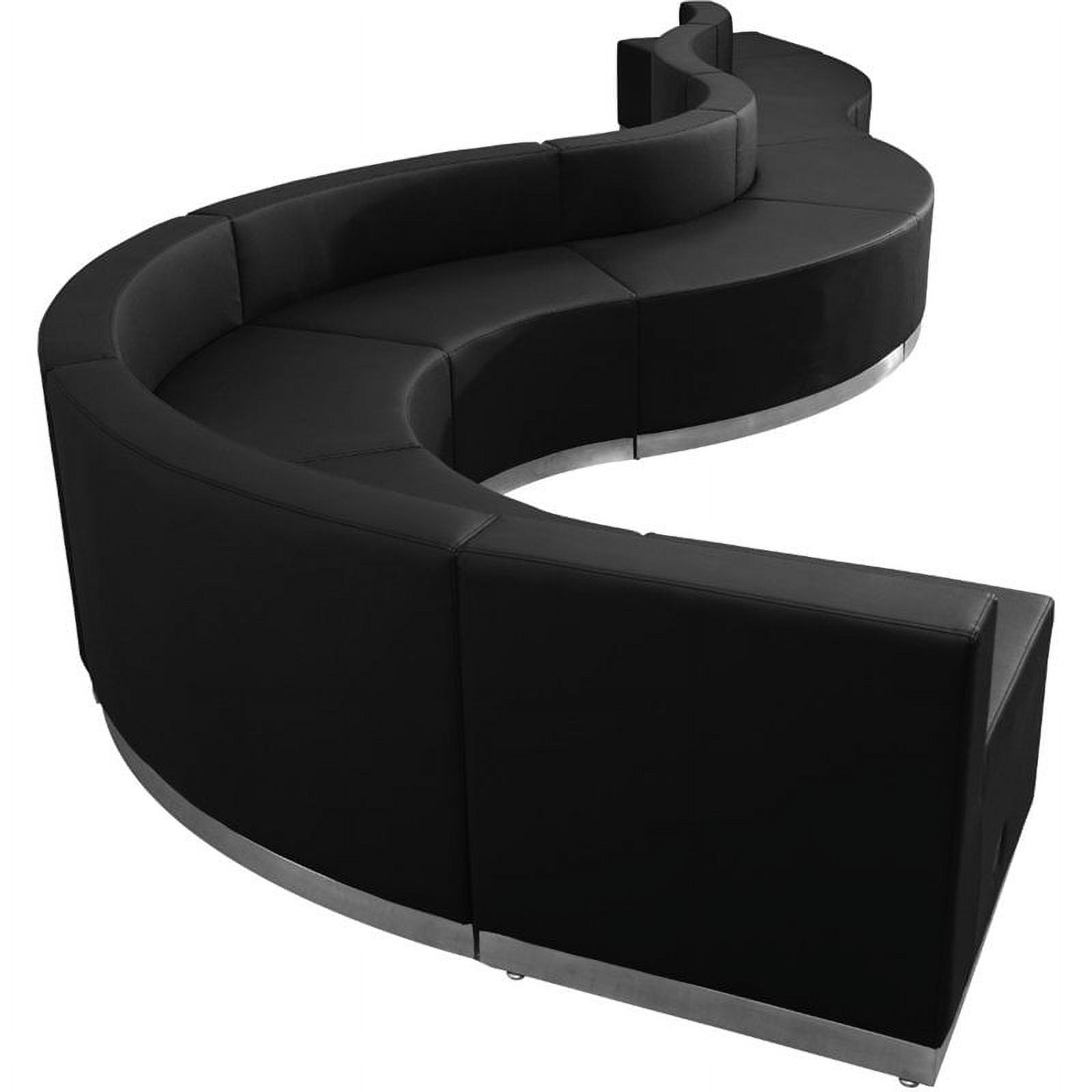 Flash Furniture Hercules Alon 9 Piece Reception Seating in Black ...