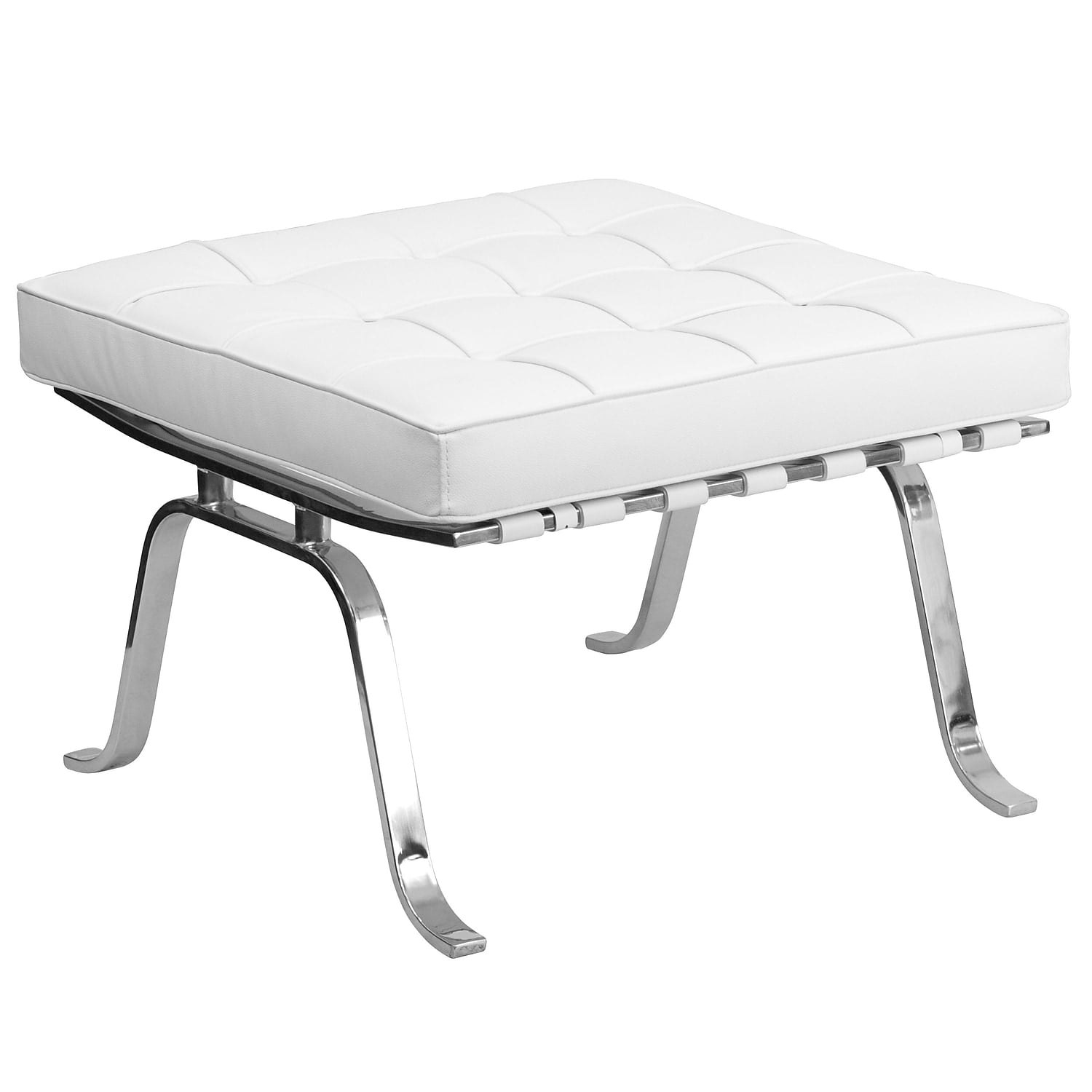 Flash Furniture Hercules Flash Series Leather Ottoman with Cross Legs ...