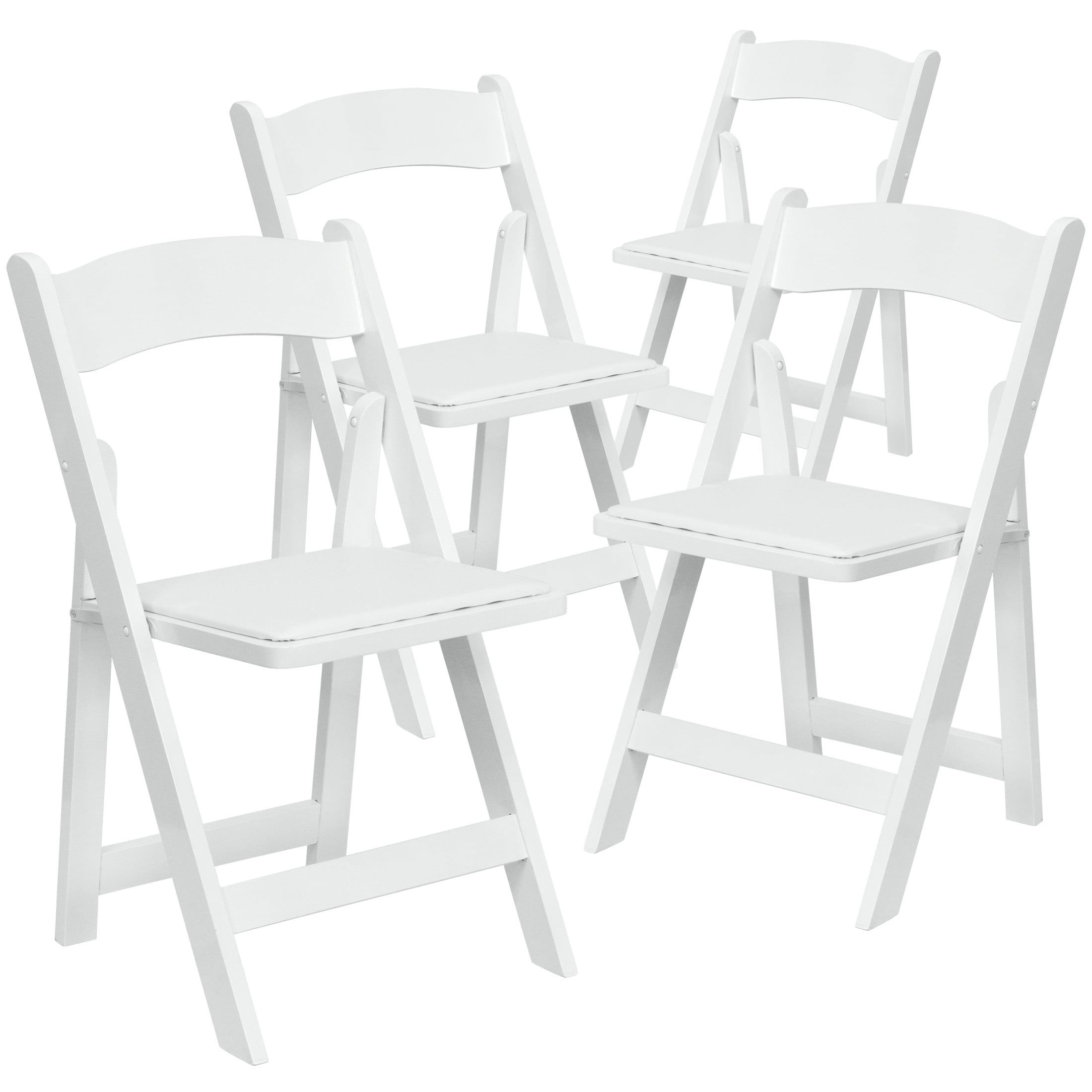Free Shipping! Flash Furniture 4 Pack HERCULES Series White Wood ...