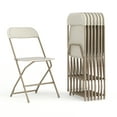 Flash Furniture Hercules Series 8 Pack Beige Plastic Folding Chairs ...