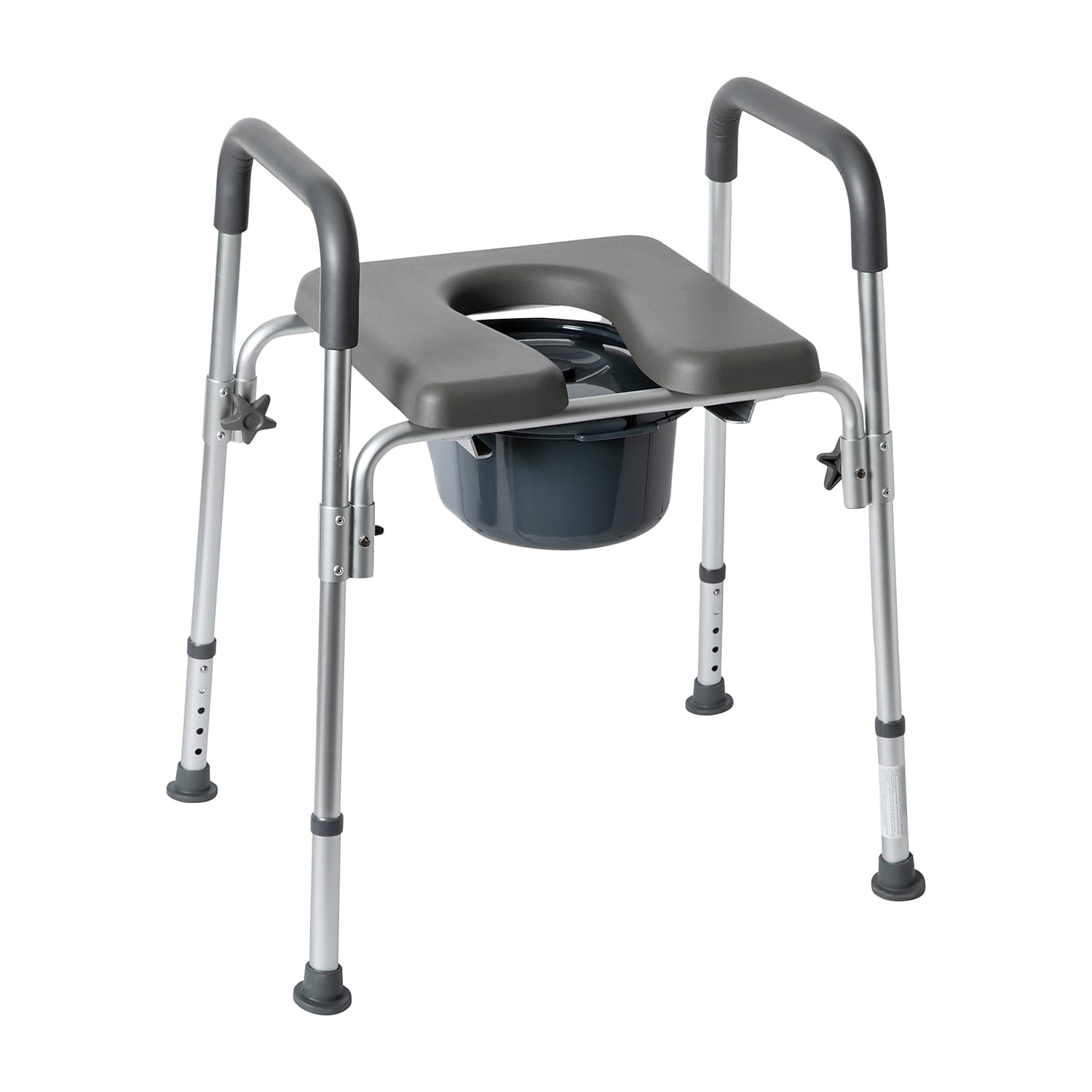 Flash Furniture Hercules Shower Commode Chair with Safety Rail Gray ...