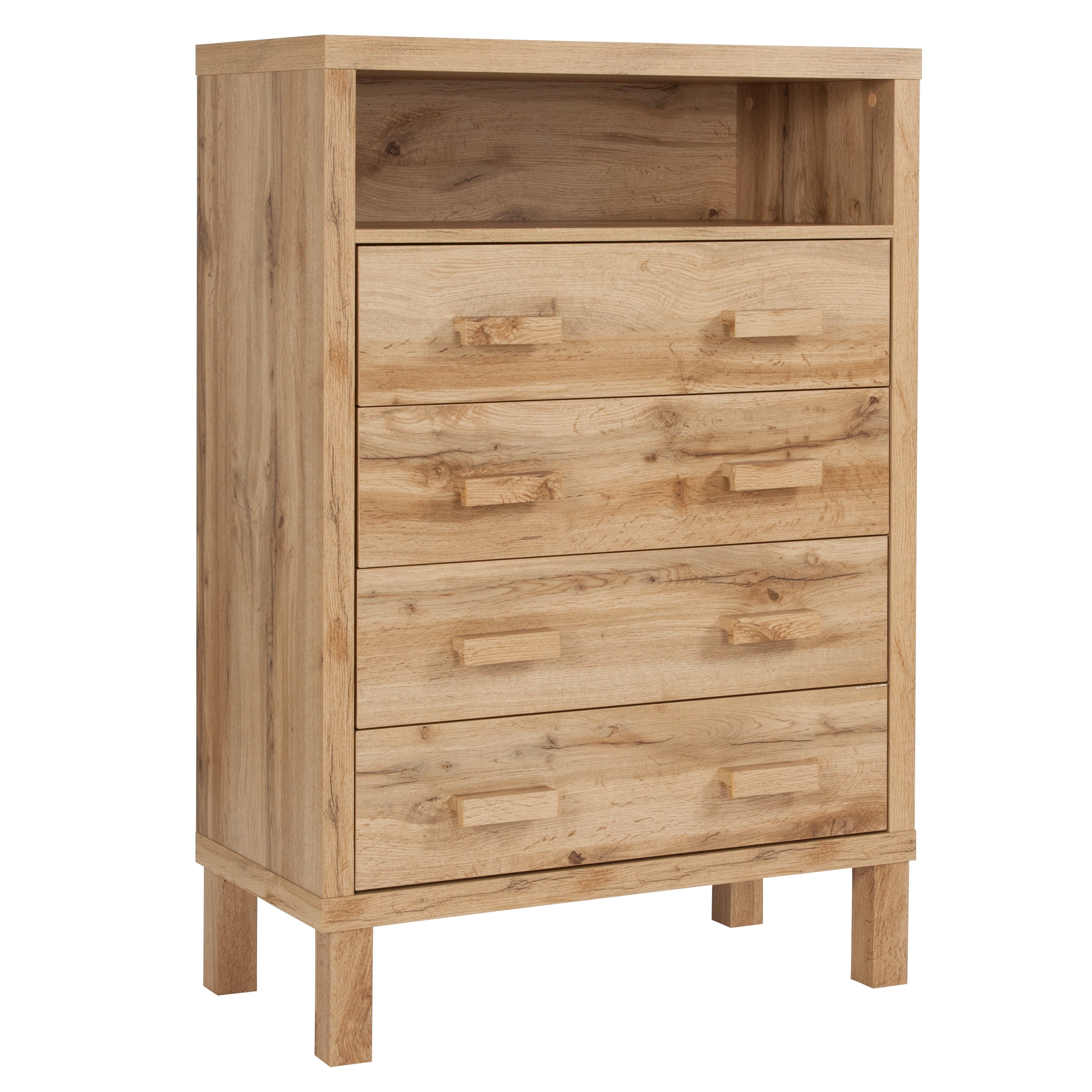 Flash Furniture Heritage Collection Chest of Drawers with Open Storage ...