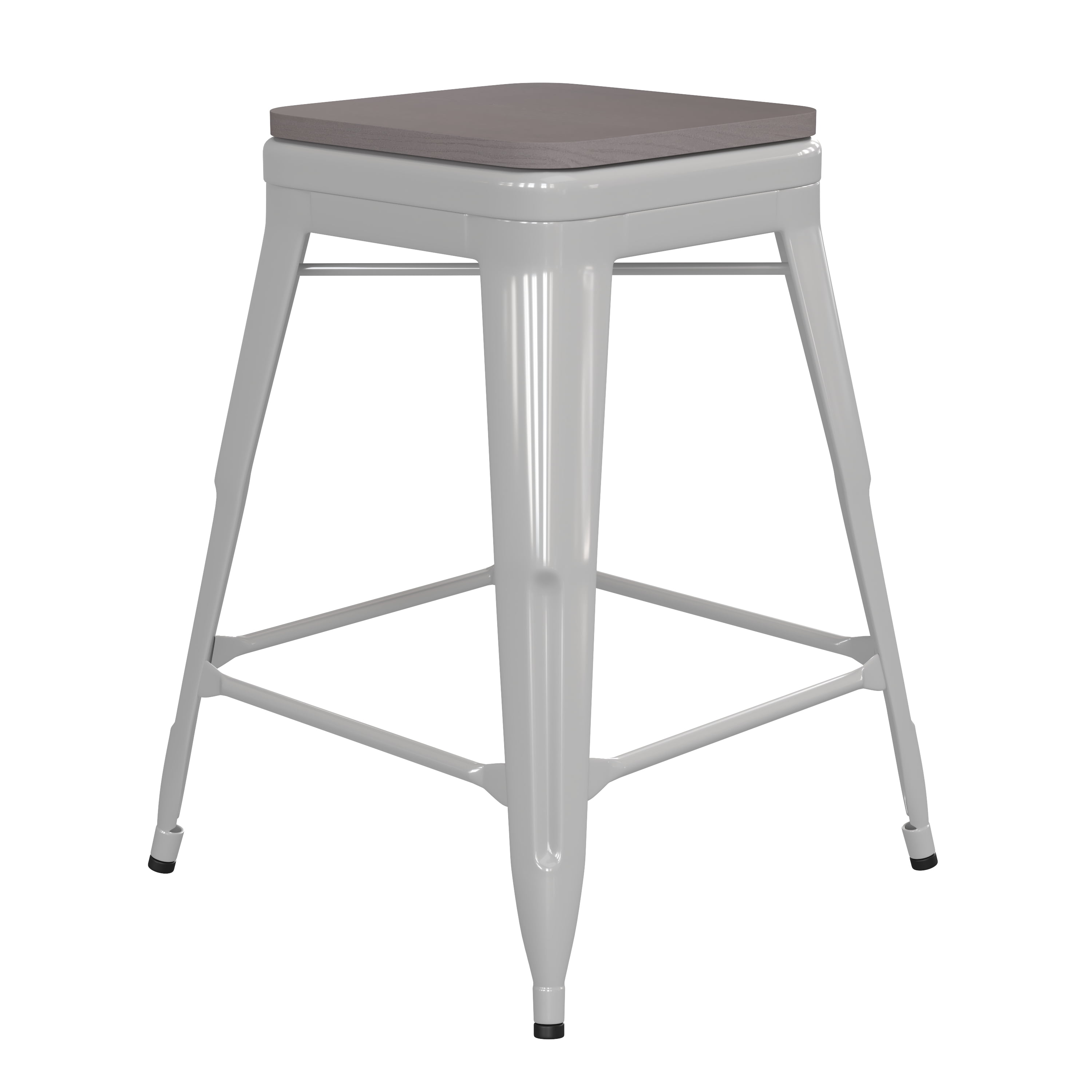 Flash Furniture Kai 24 High Backless Counter Stool - Gray - Walmart.com
