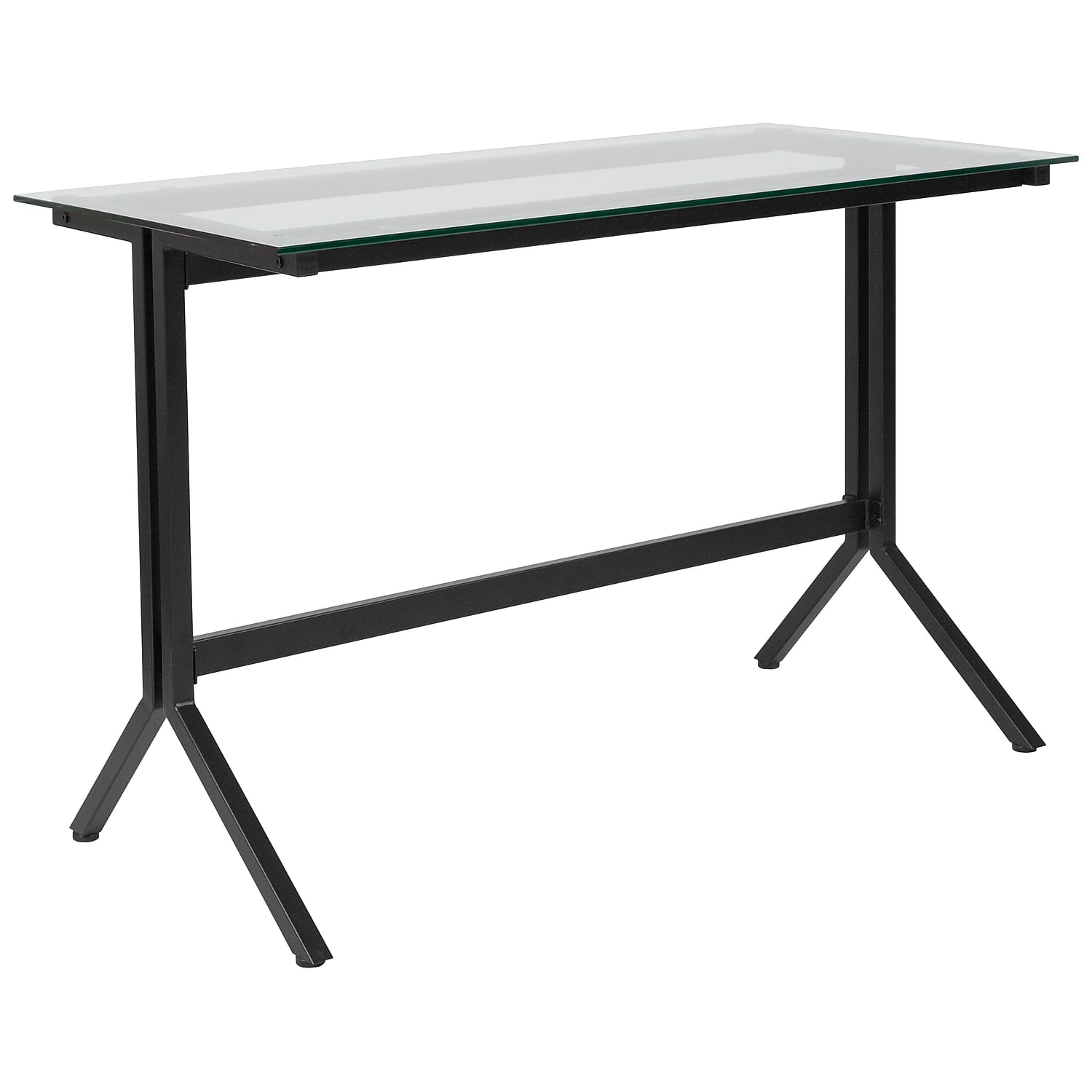 Flash Furniture Highland Collection Glass Computer Desk with Black ...