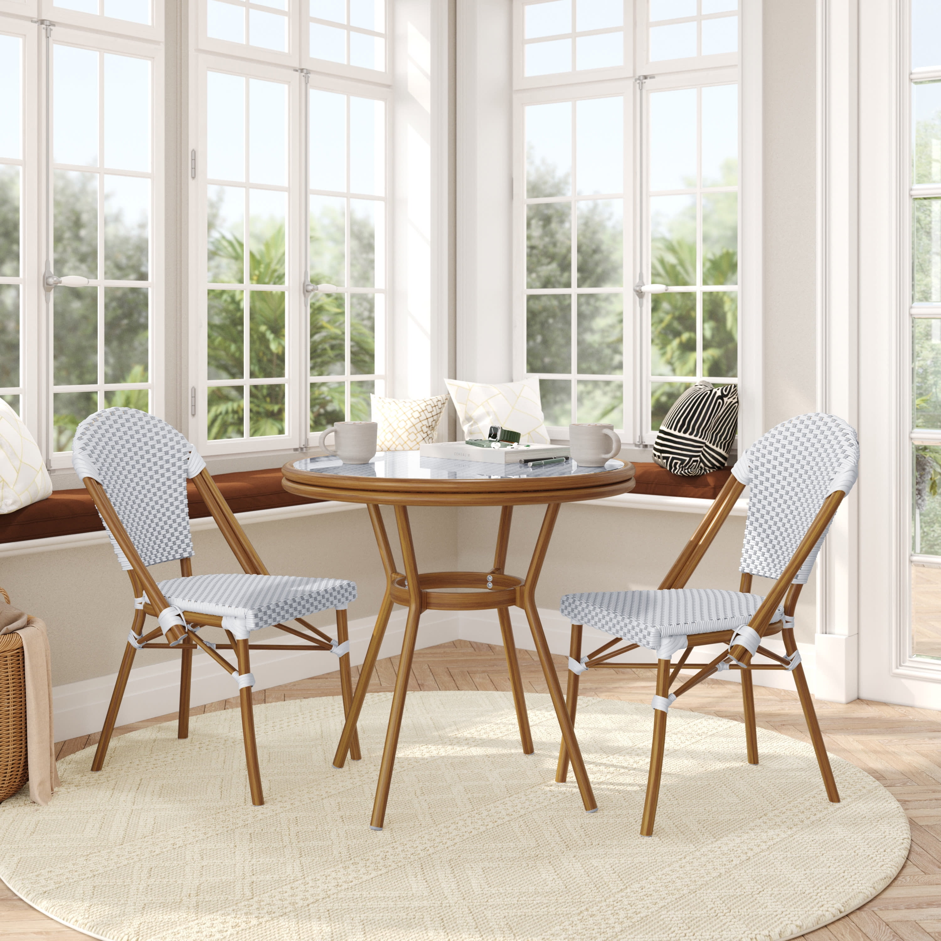 Flash Furniture Indoor/Outdoor Commercial French Bistro 31.5" Table ...